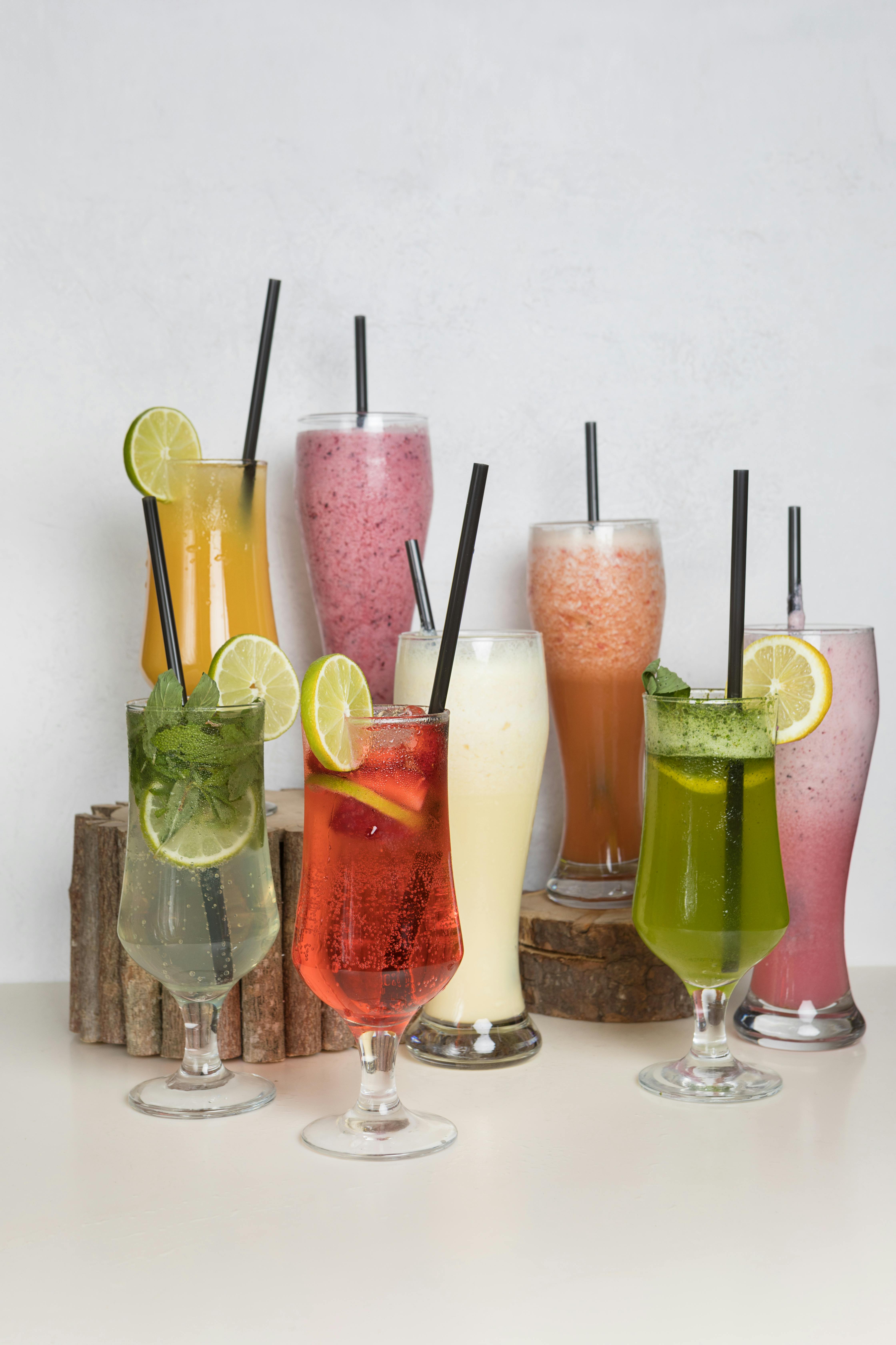Close-Up Shot of Glasses of Drinks · Free Stock Photo