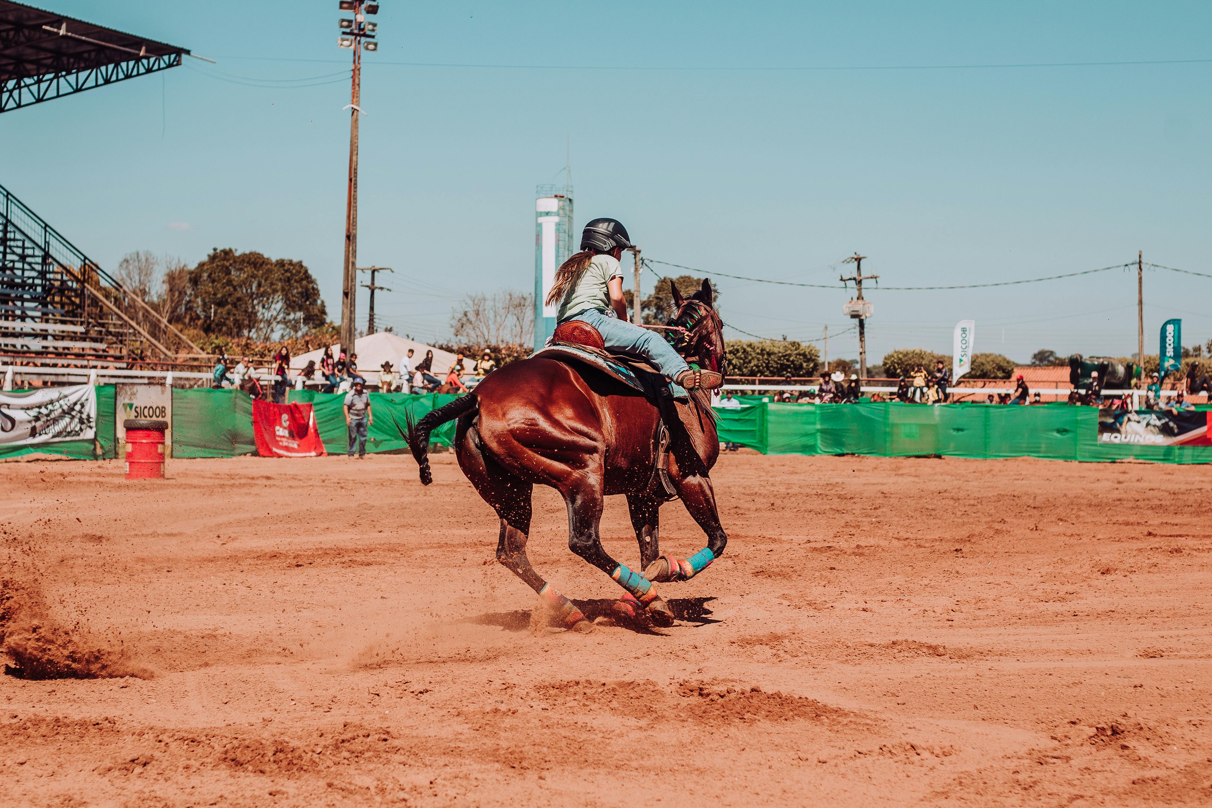 Little Girl Riding Horse at Competition · Free Stock Photo