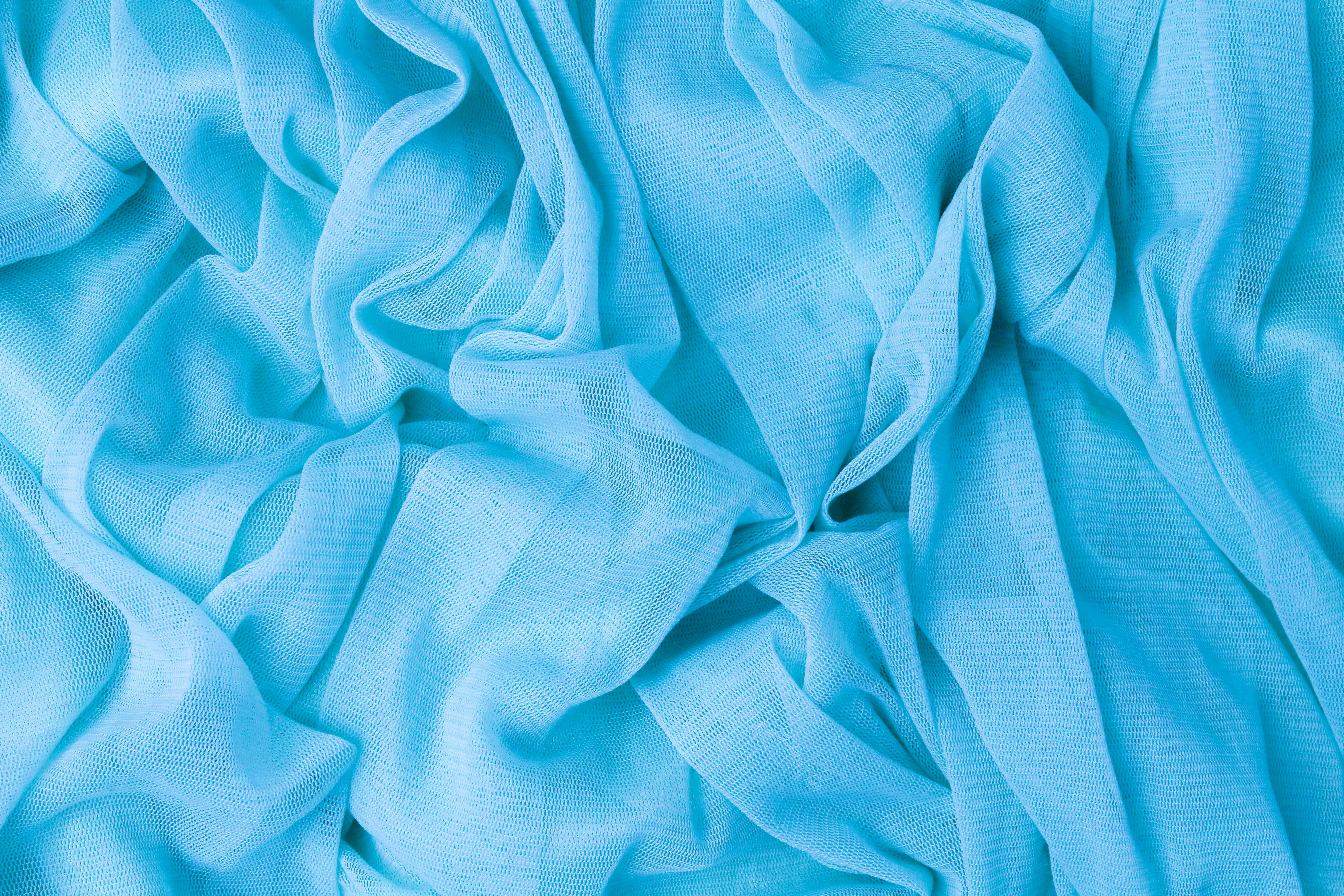 Close Up Shot of Blue Textile · Free Stock Photo