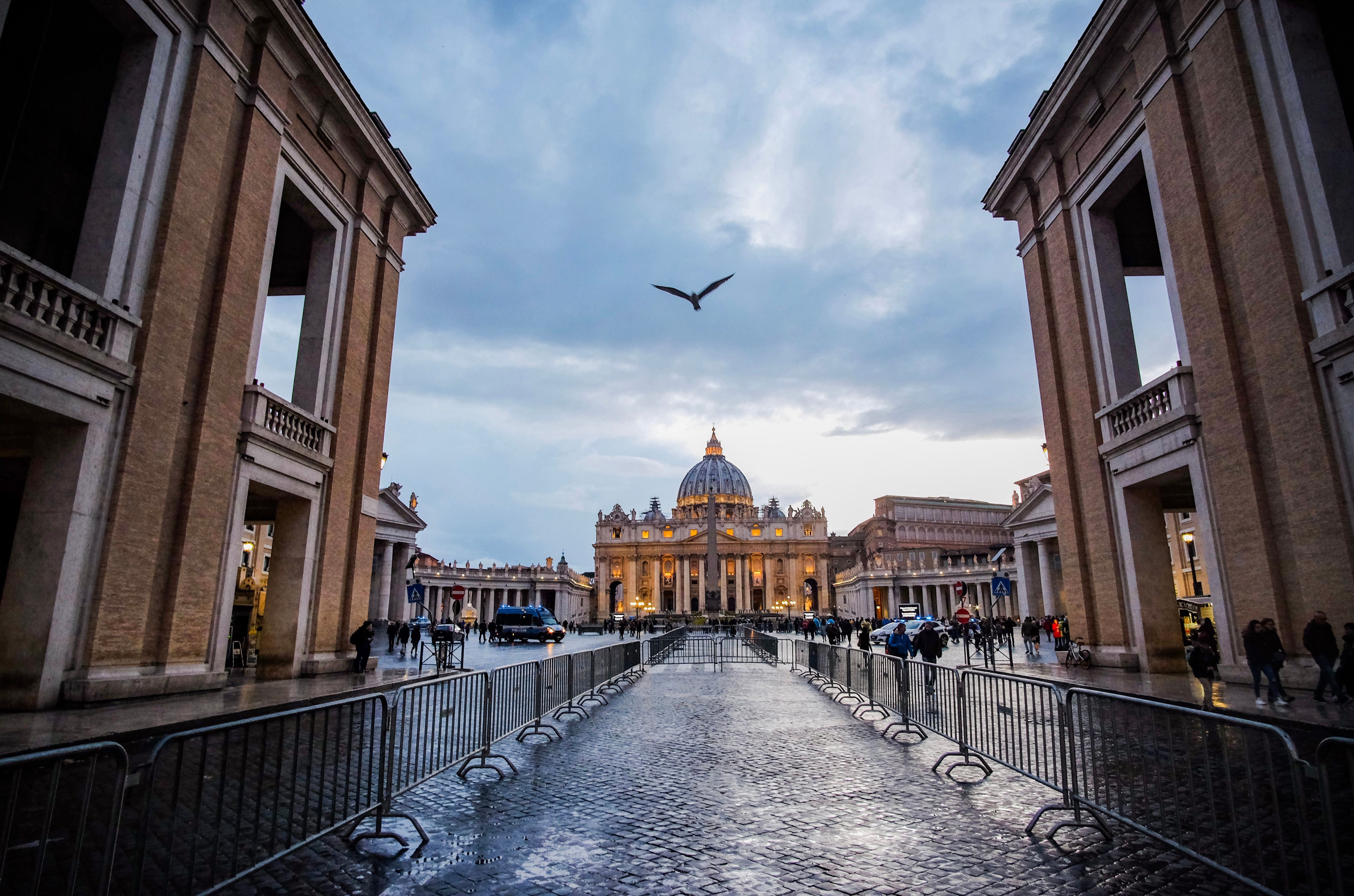 People Walking outside St. Peter's Basilica in Vatican City · Free ...