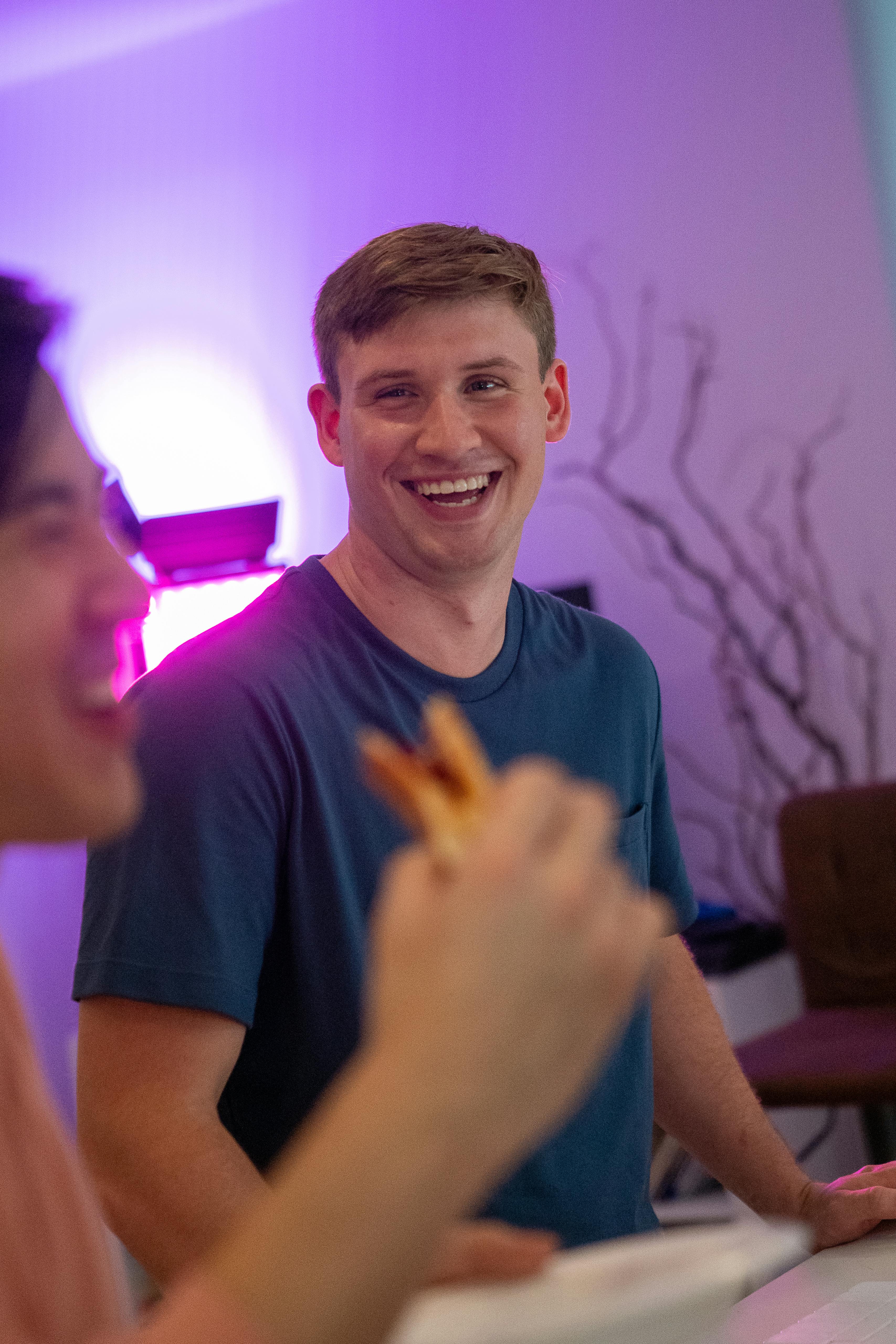 Men Eating and Smiling · Free Stock Photo