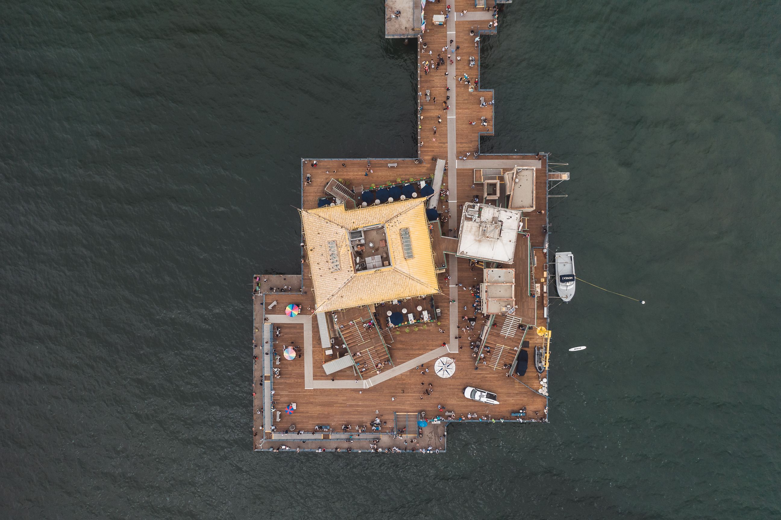 Aerial View of the Concrete Pier · Free Stock Photo