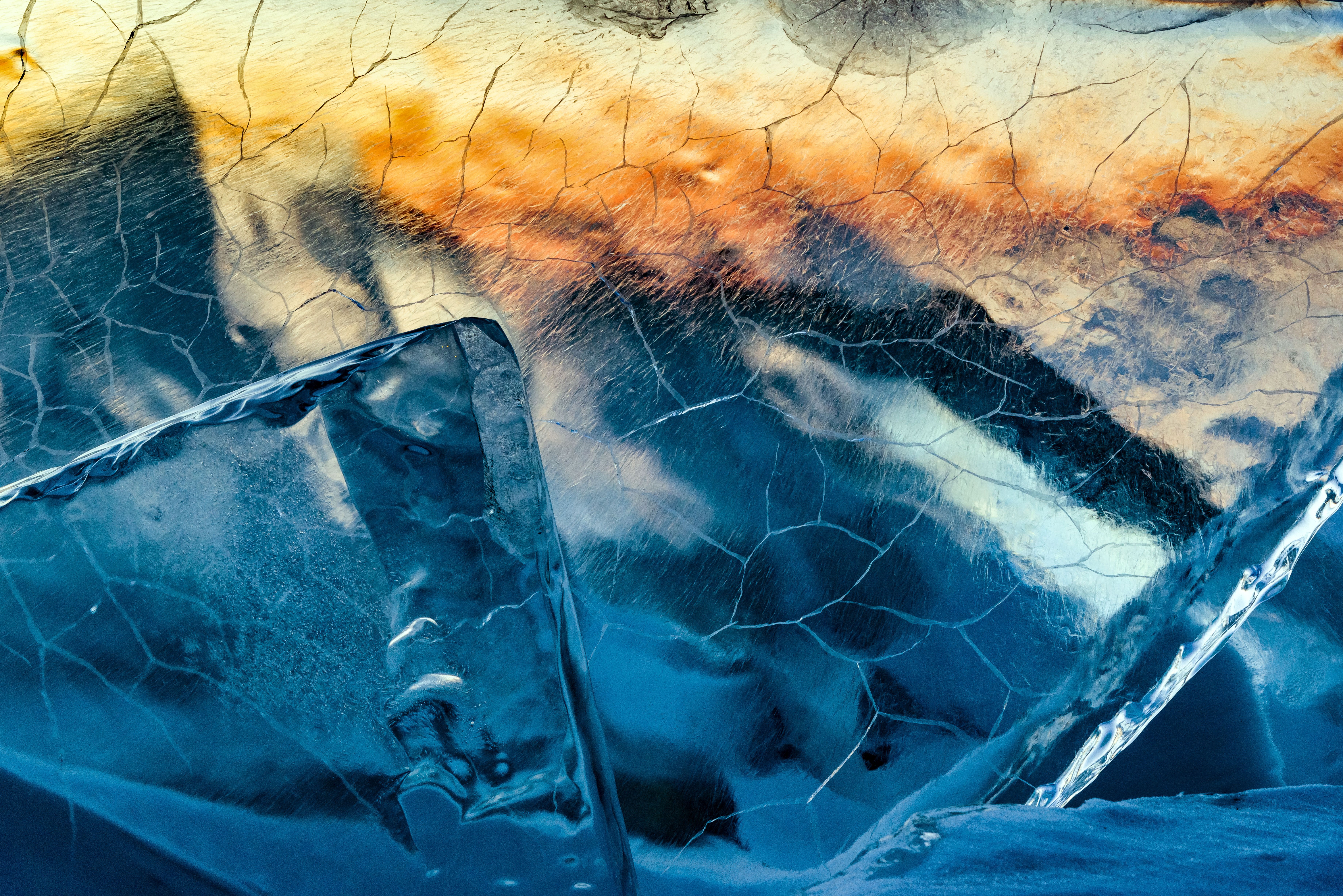 Close-up of Frozen Water · Free Stock Photo