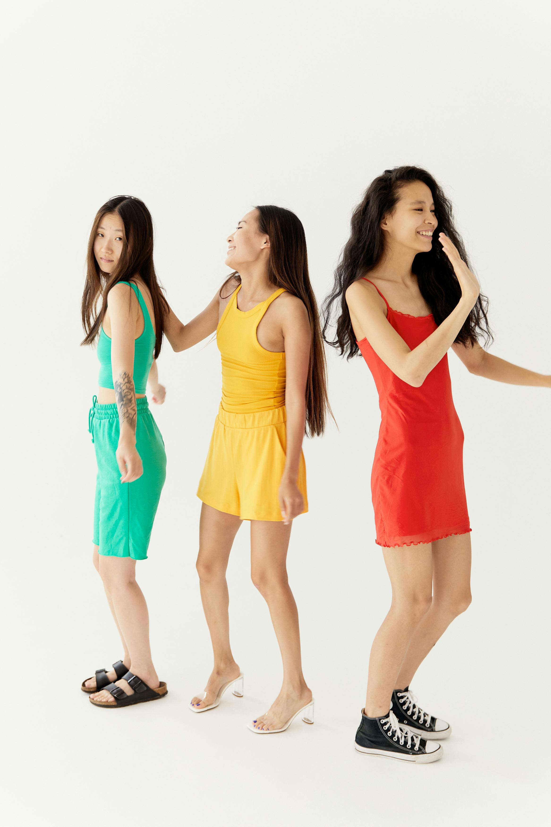 Asian Women Wearing Colorful Dresses · Free Stock Photo