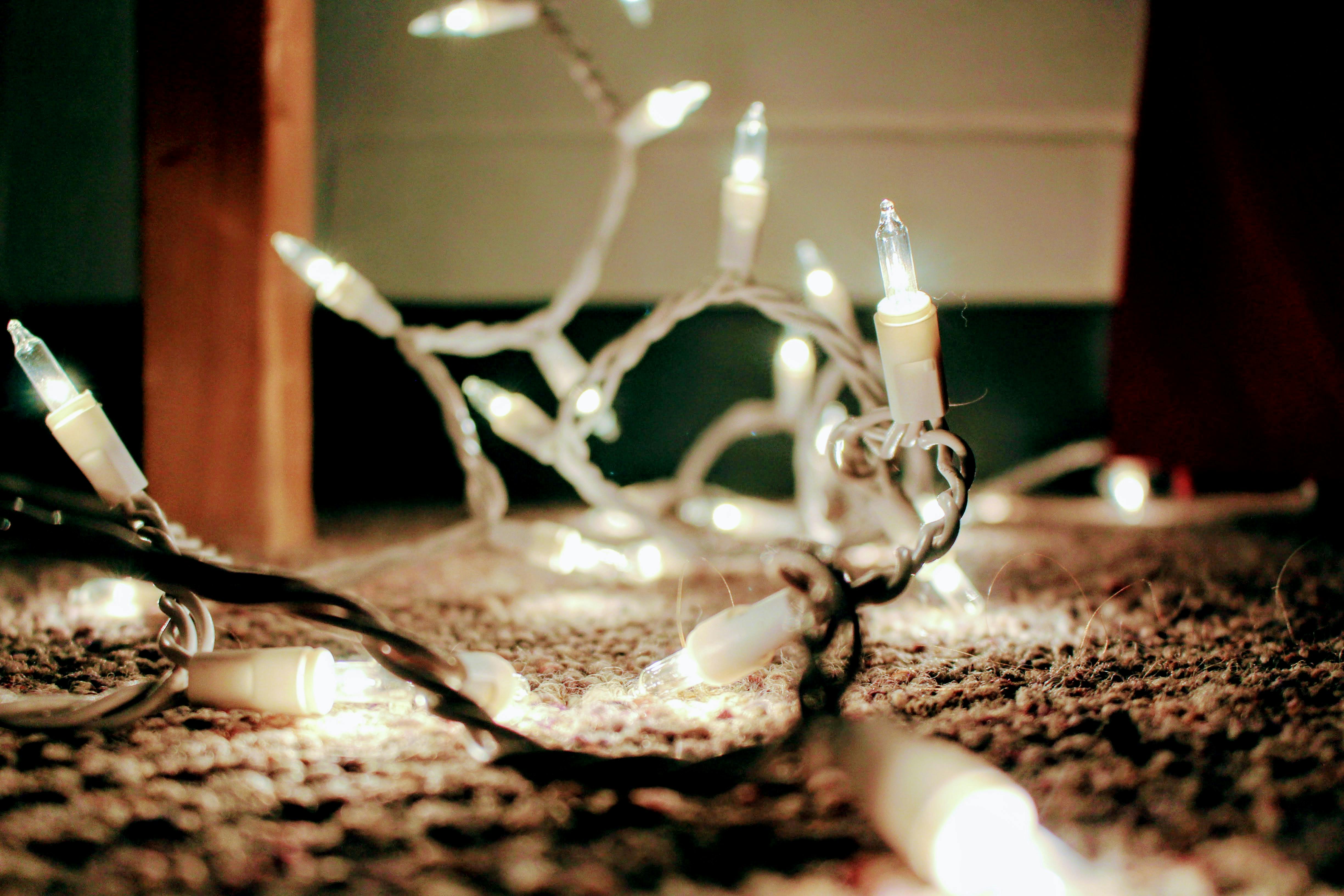 Open Book With String Lights · Free Stock Photo