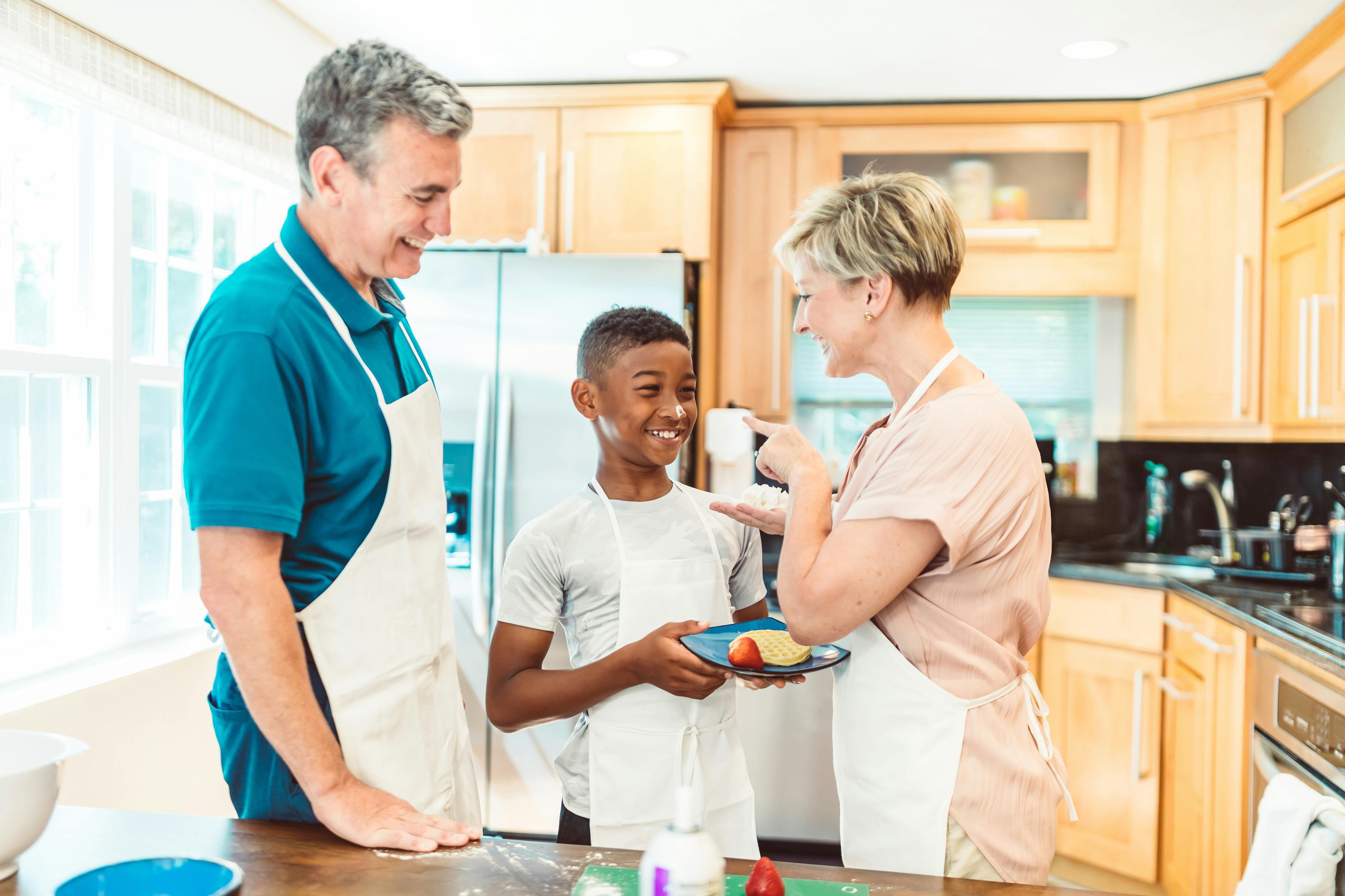 Unrecognizable Afro-American Man and Caucasian Woman Talking with ...