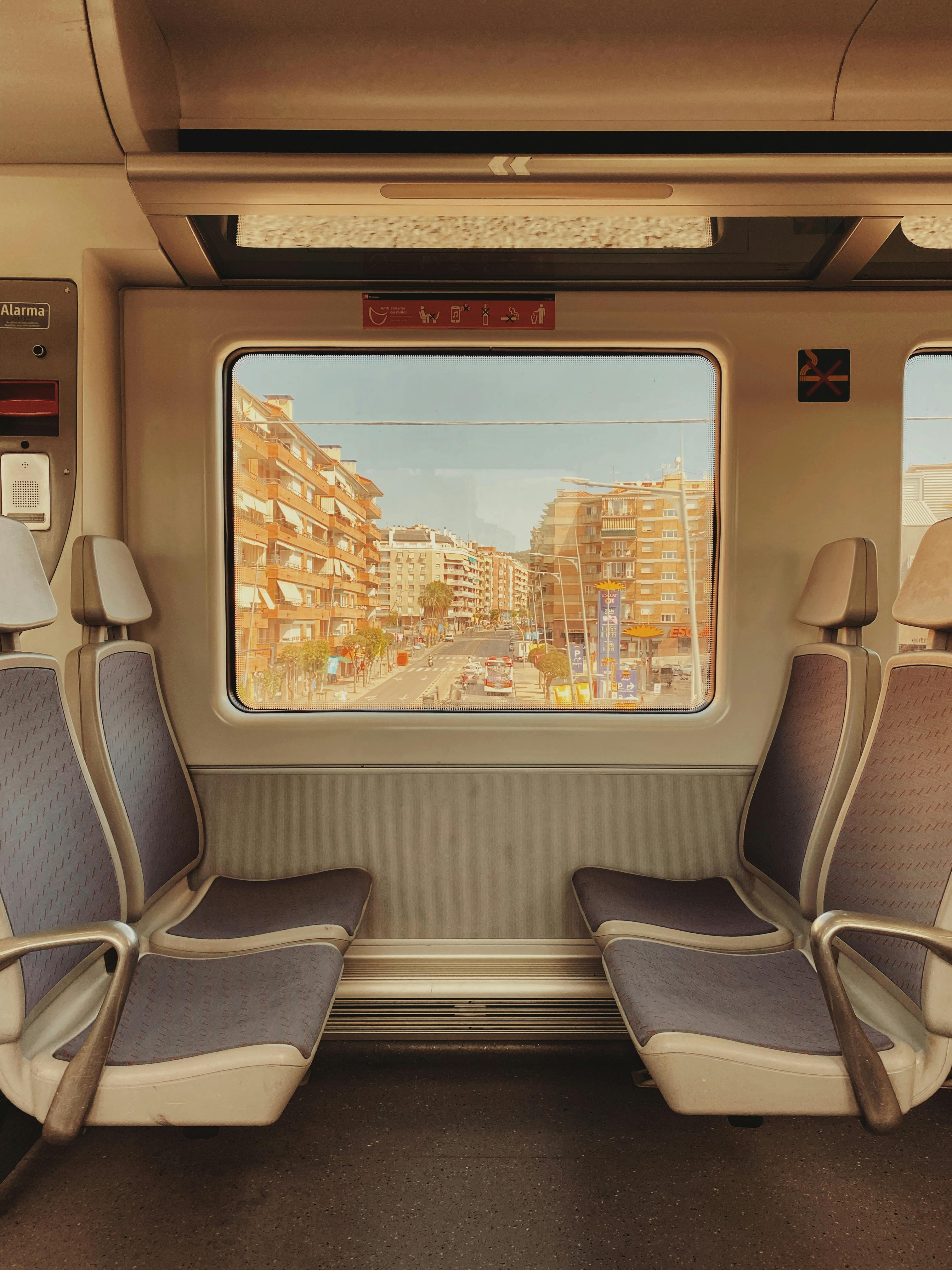 Interior of Passenger Train · Free Stock Photo