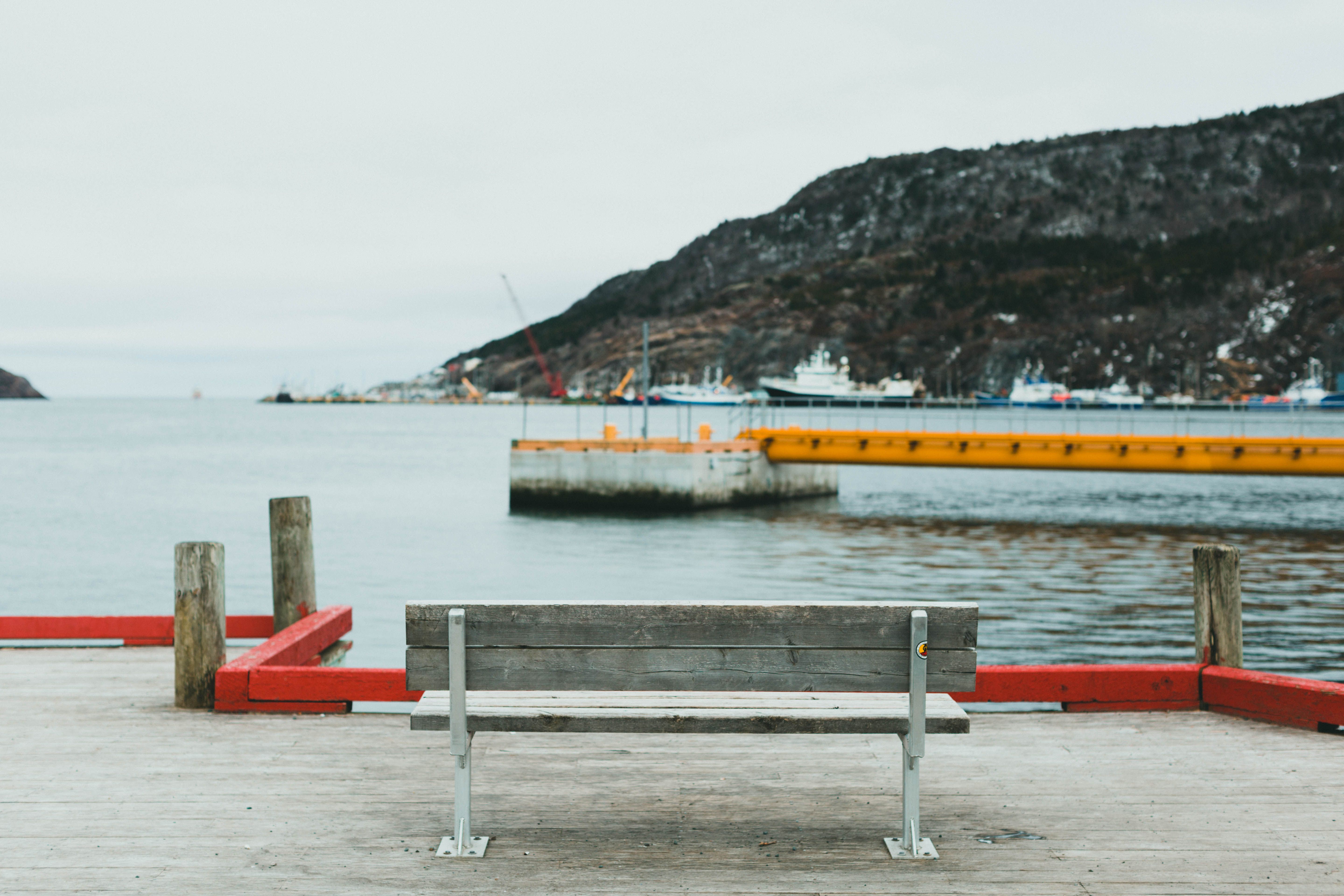 Wooden Bench on Dock · Free Stock Photo