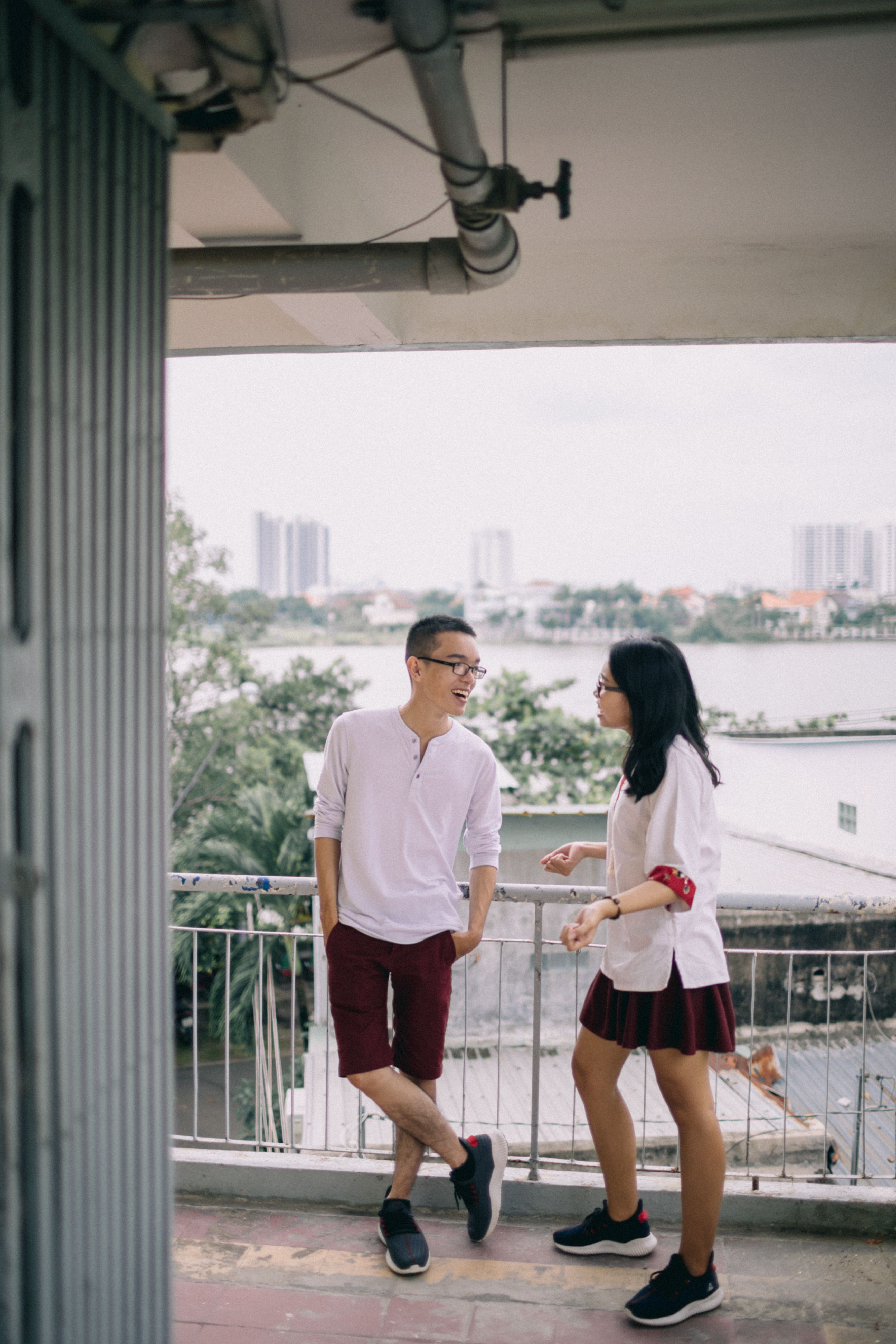 Couple Bending Posing Together · Free Stock Photo