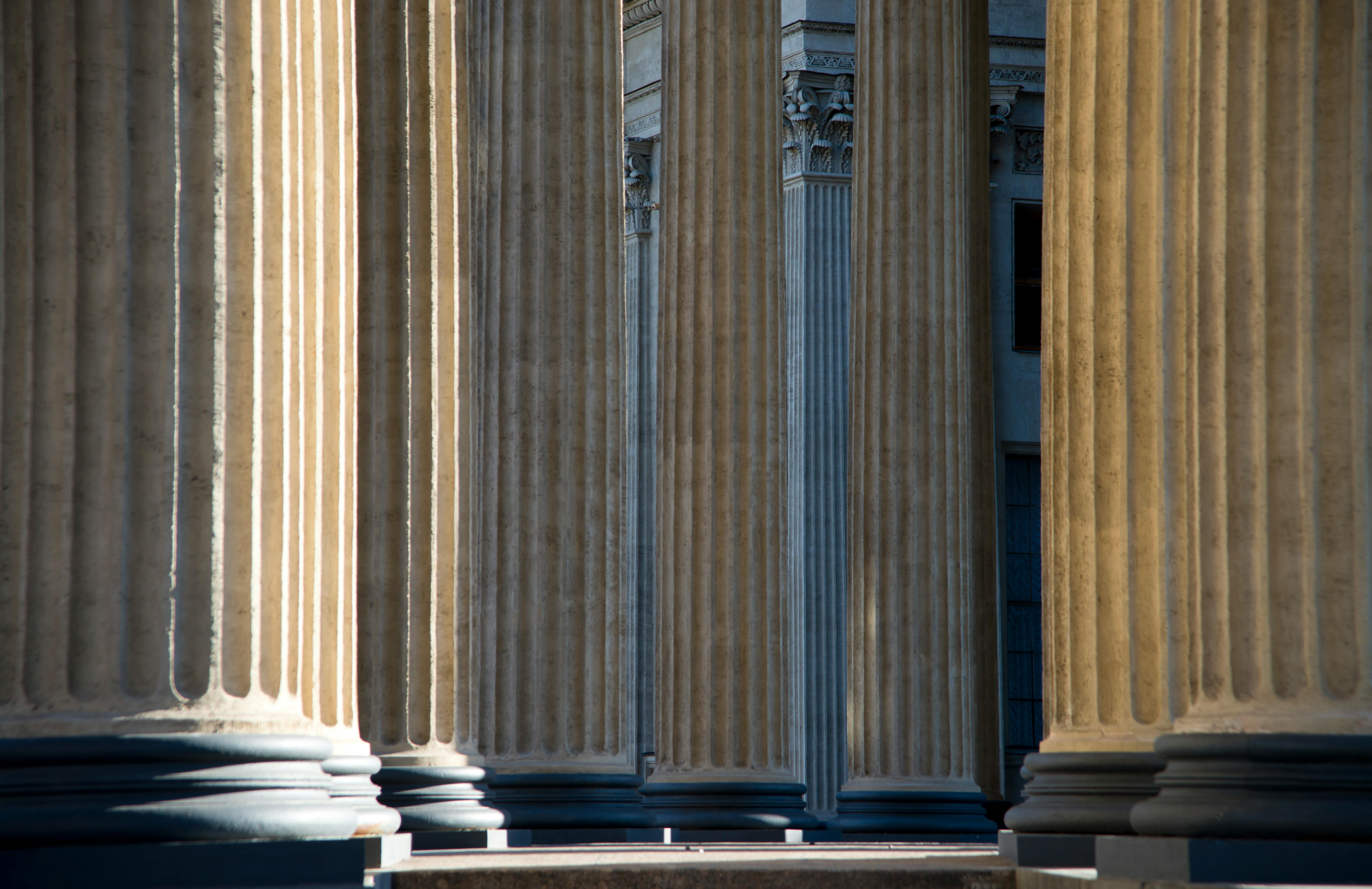 White Neoclassical Columns · Free Stock Photo