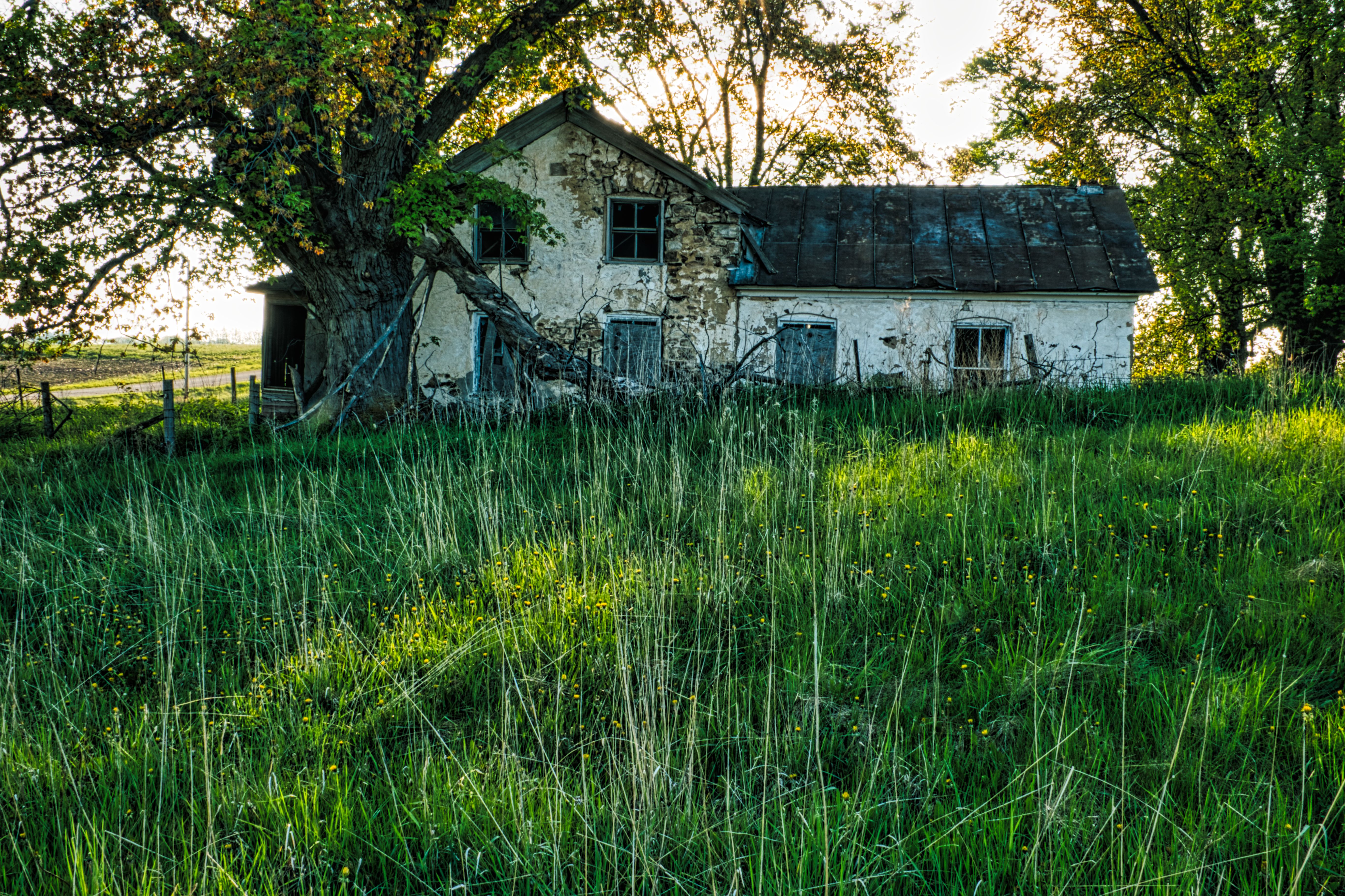 Abandoned Farmhouse on a Field · Free Stock Photo