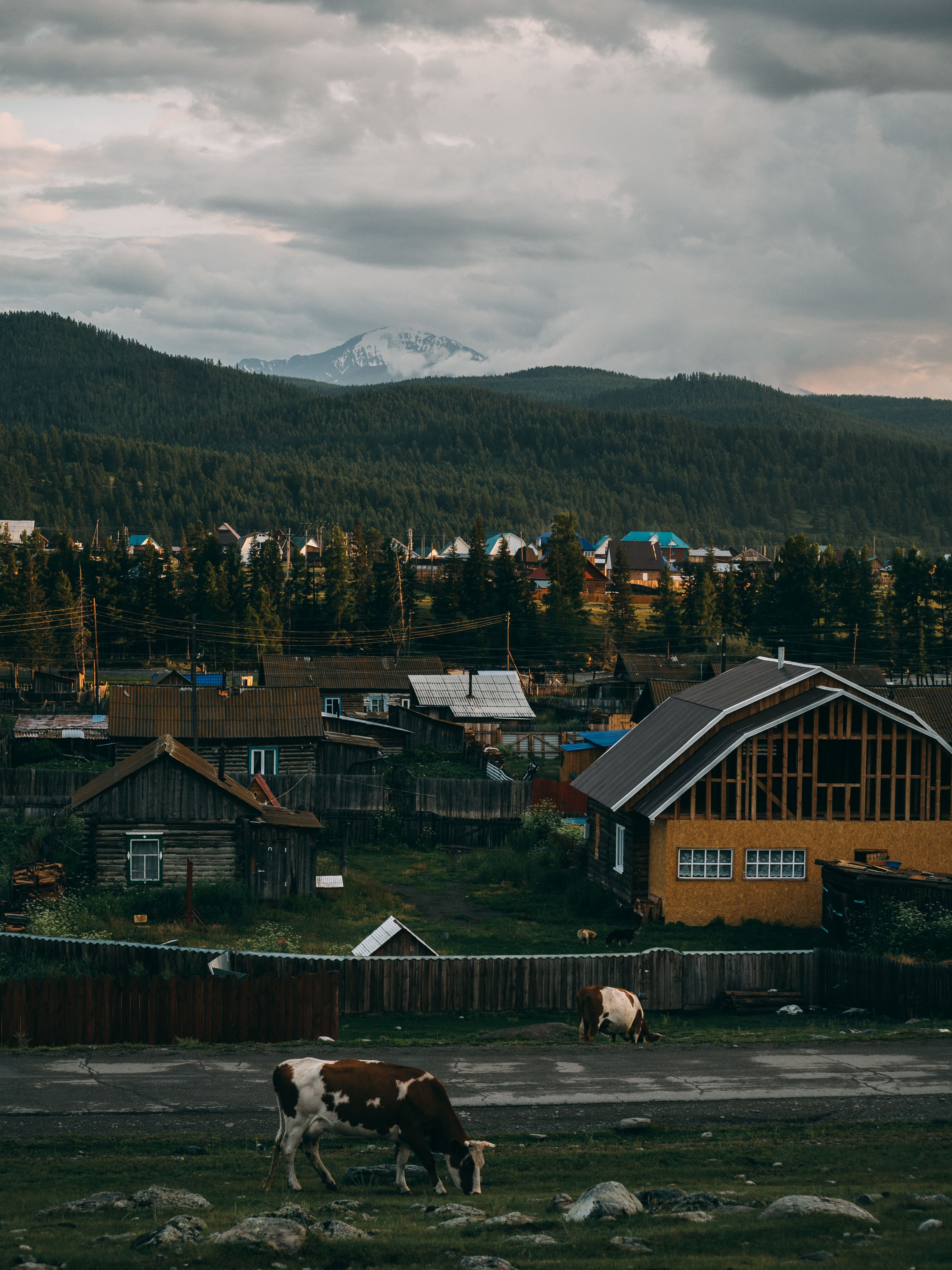 A Town under a Cloudy Sky · Free Stock Photo