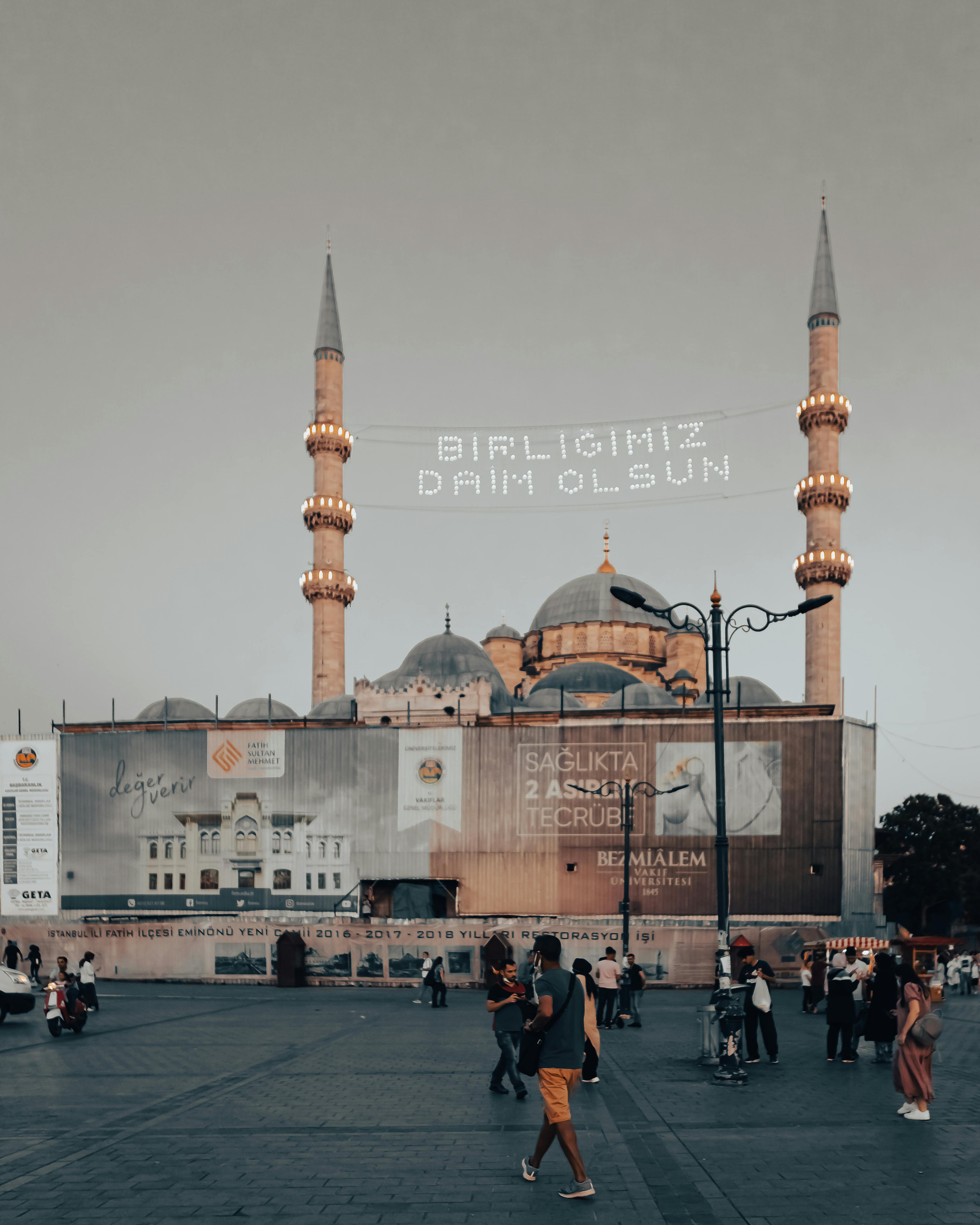 People Walking Near Mosque · Free Stock Photo
