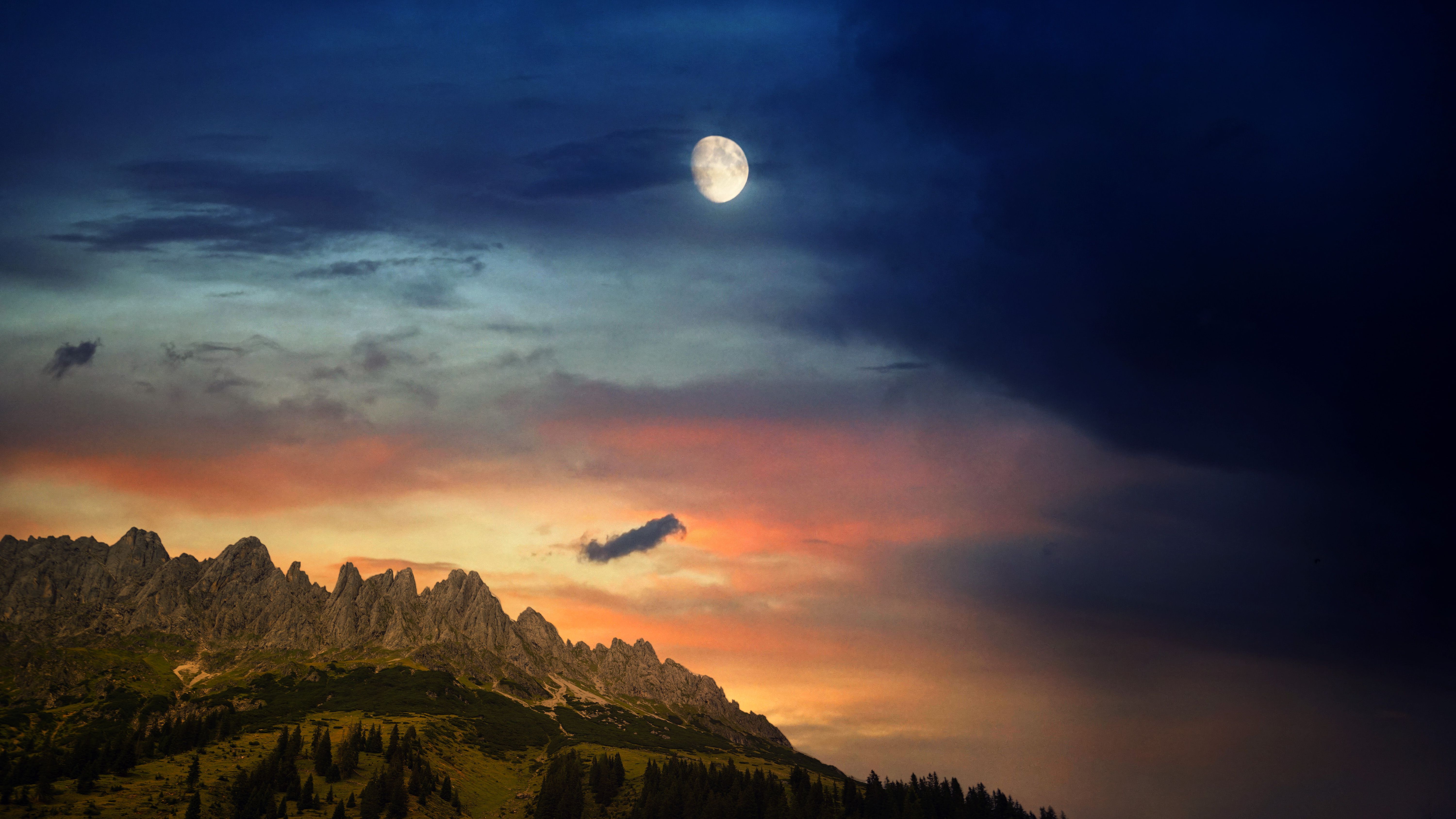 Moon in Dramatic Sky · Free Stock Photo