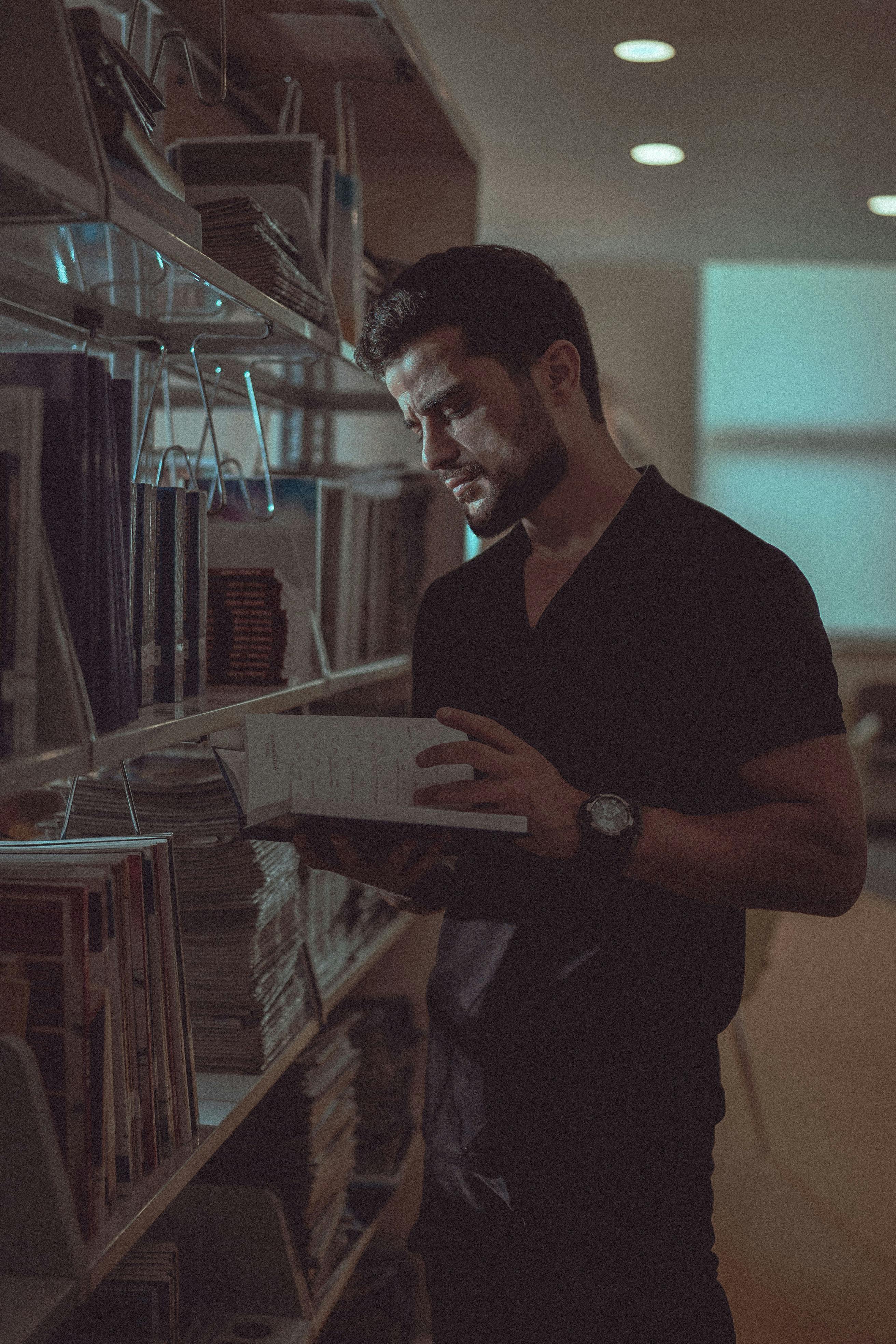 A Man at the Library · Free Stock Photo
