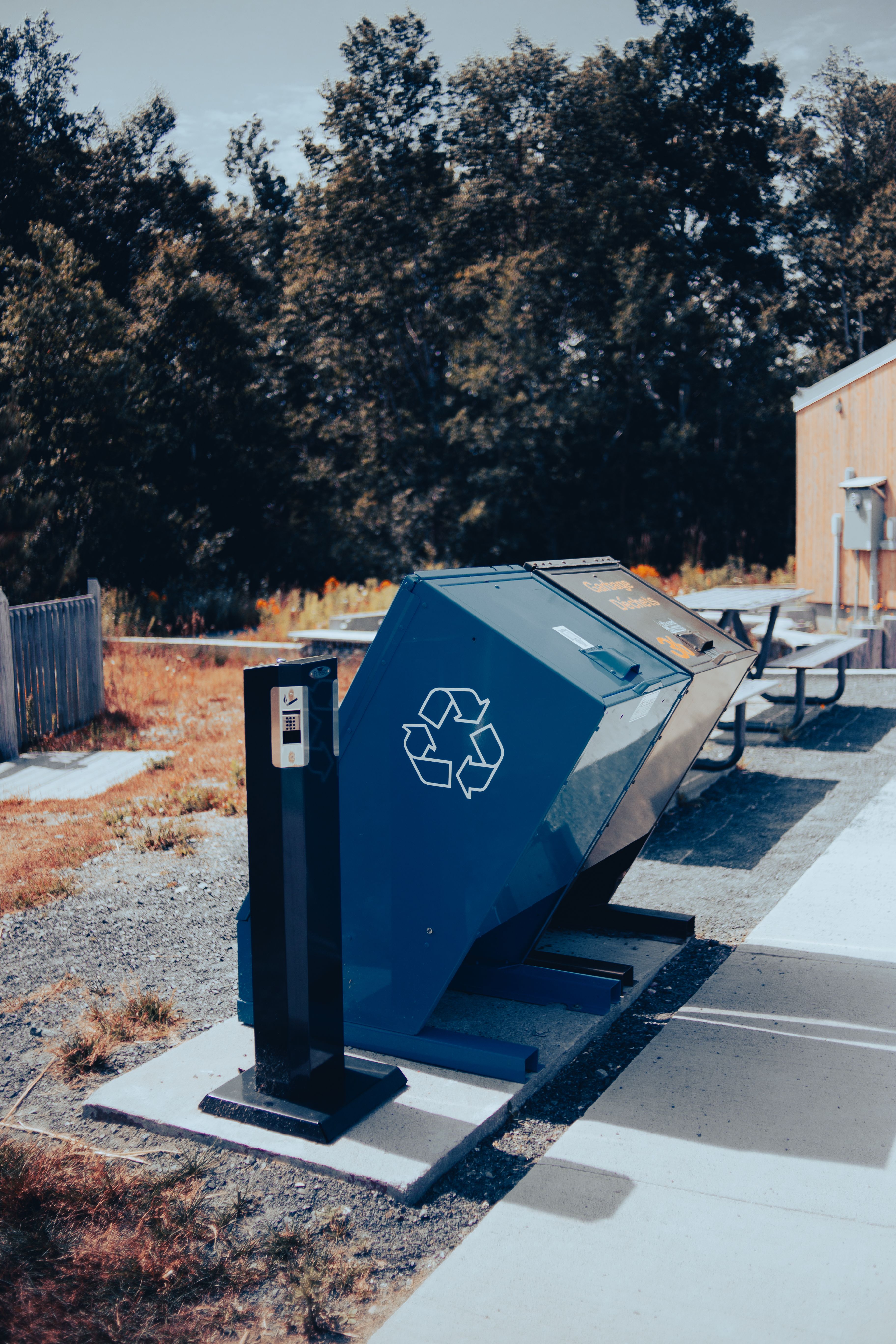 Trash Can in Public Park · Free Stock Photo