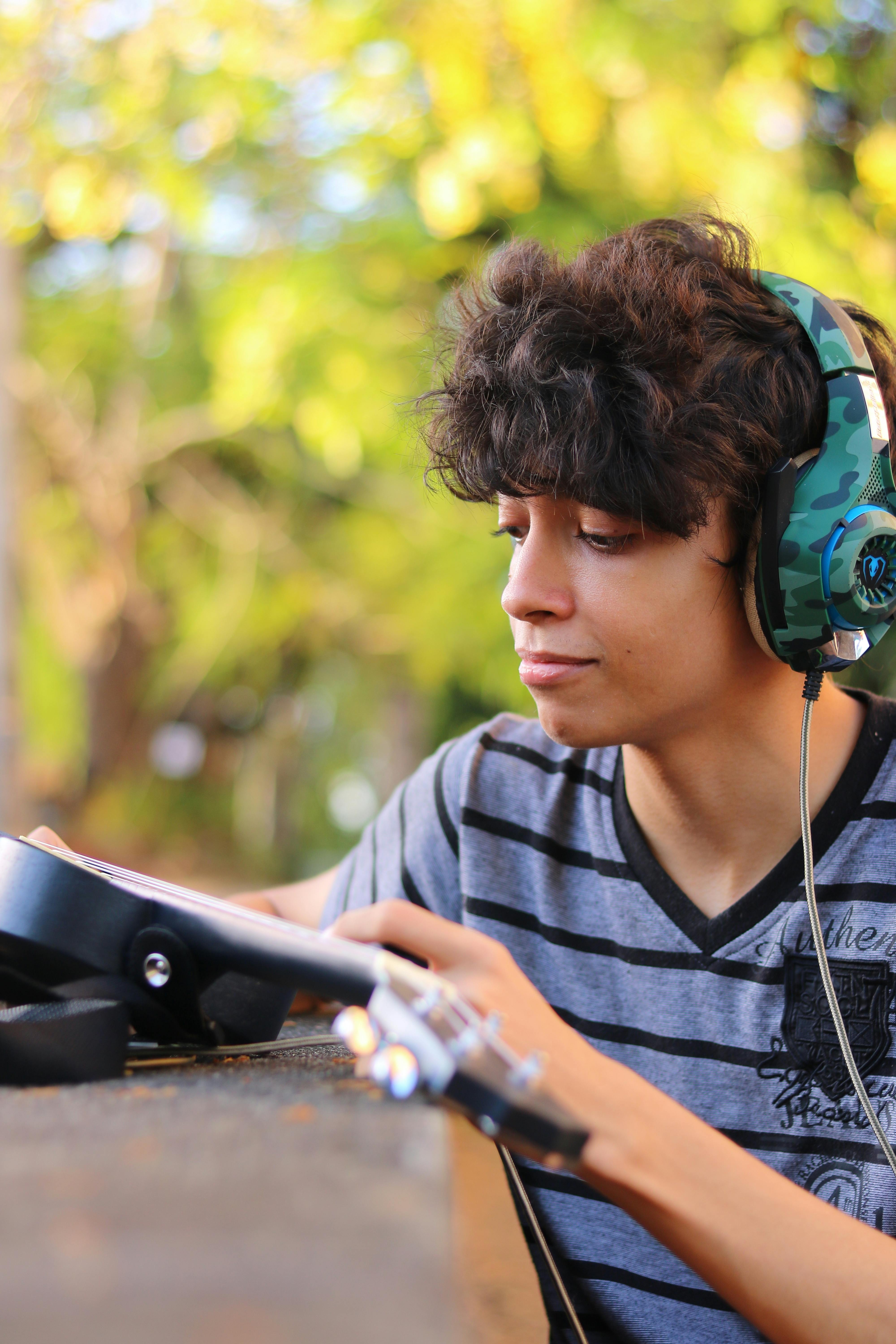 Person Wearing Headset Photos, Download The BEST Free Person Wearing ...