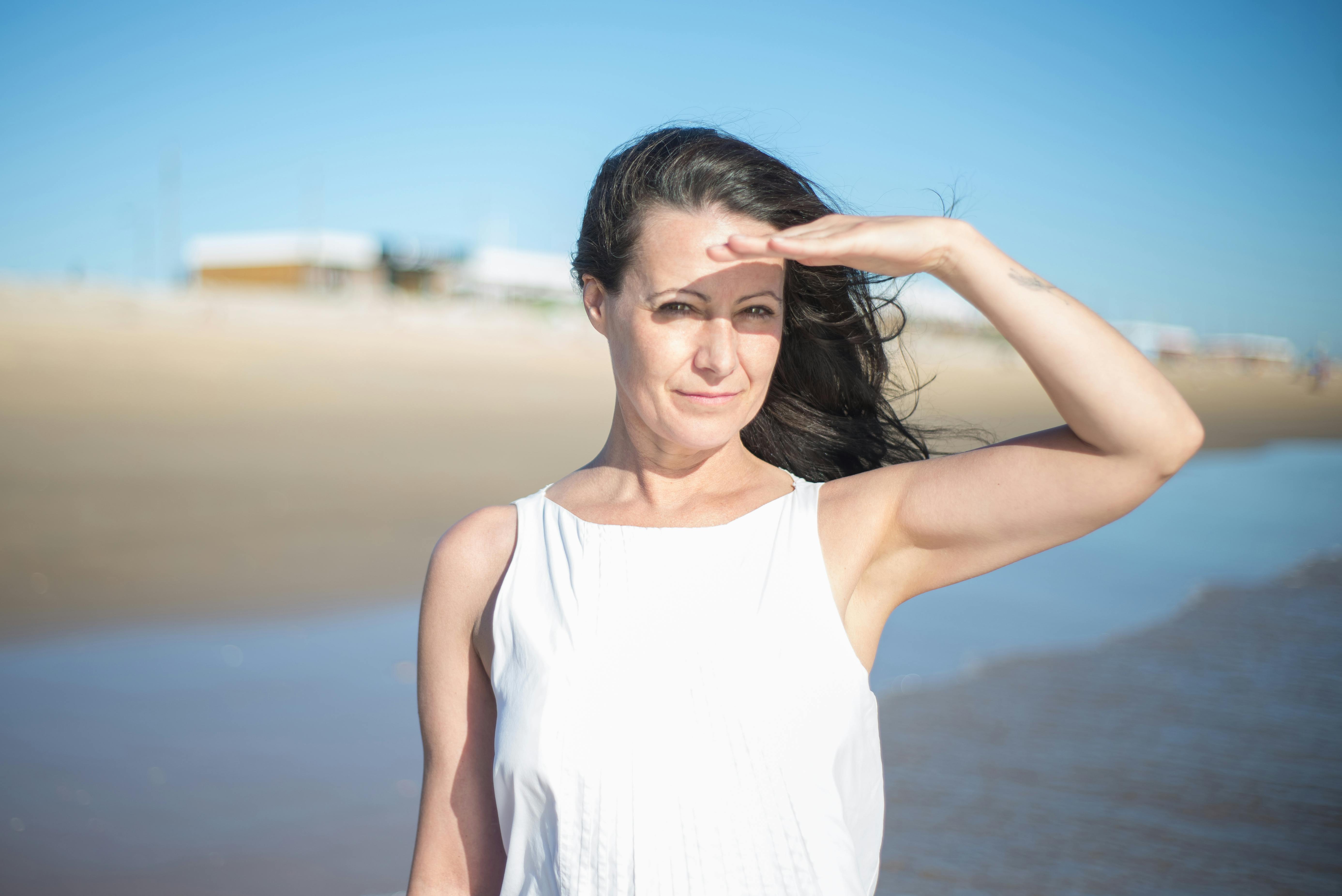 Woman in White Top · Free Stock Photo