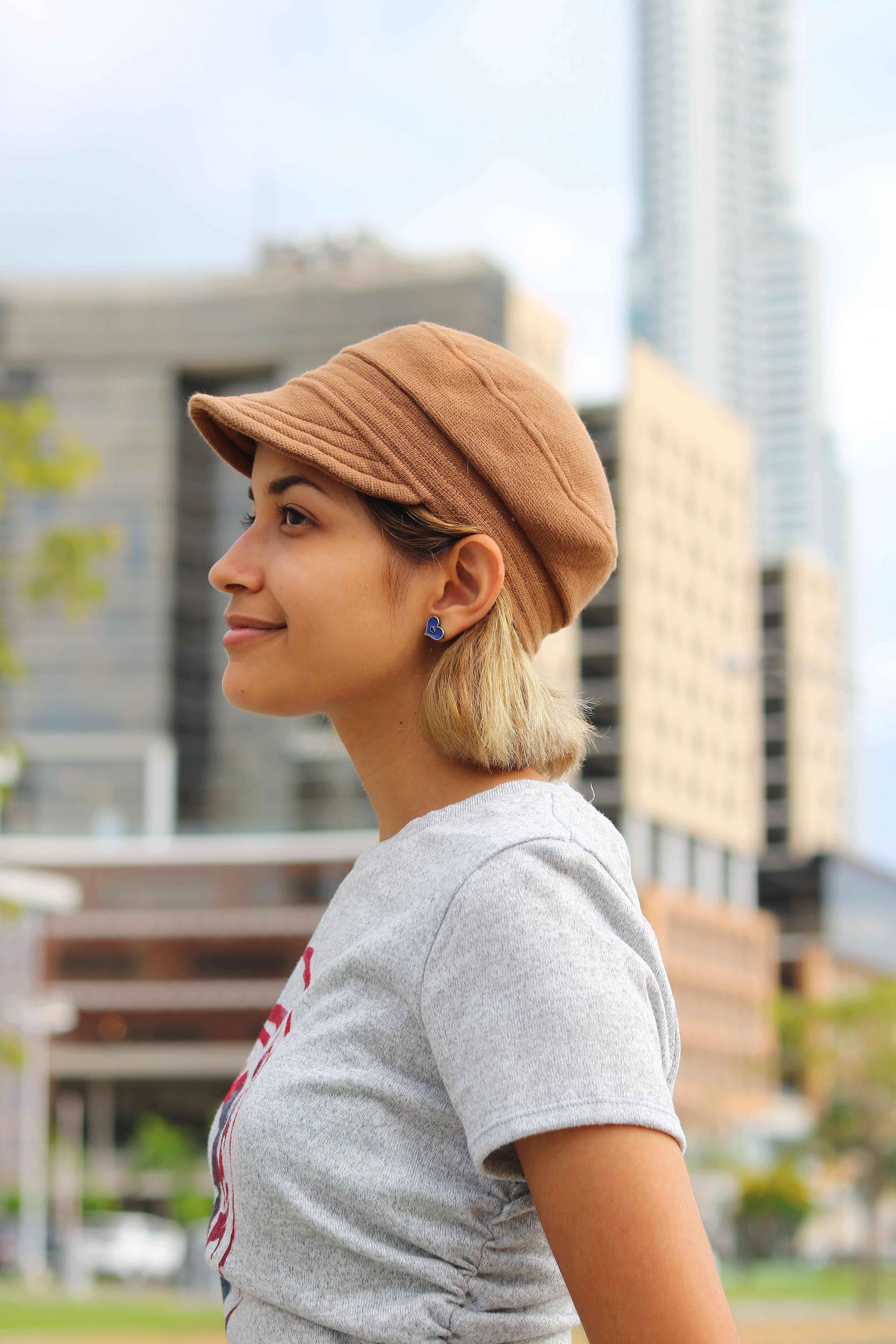 Woman in a Cadet Cap · Free Stock Photo