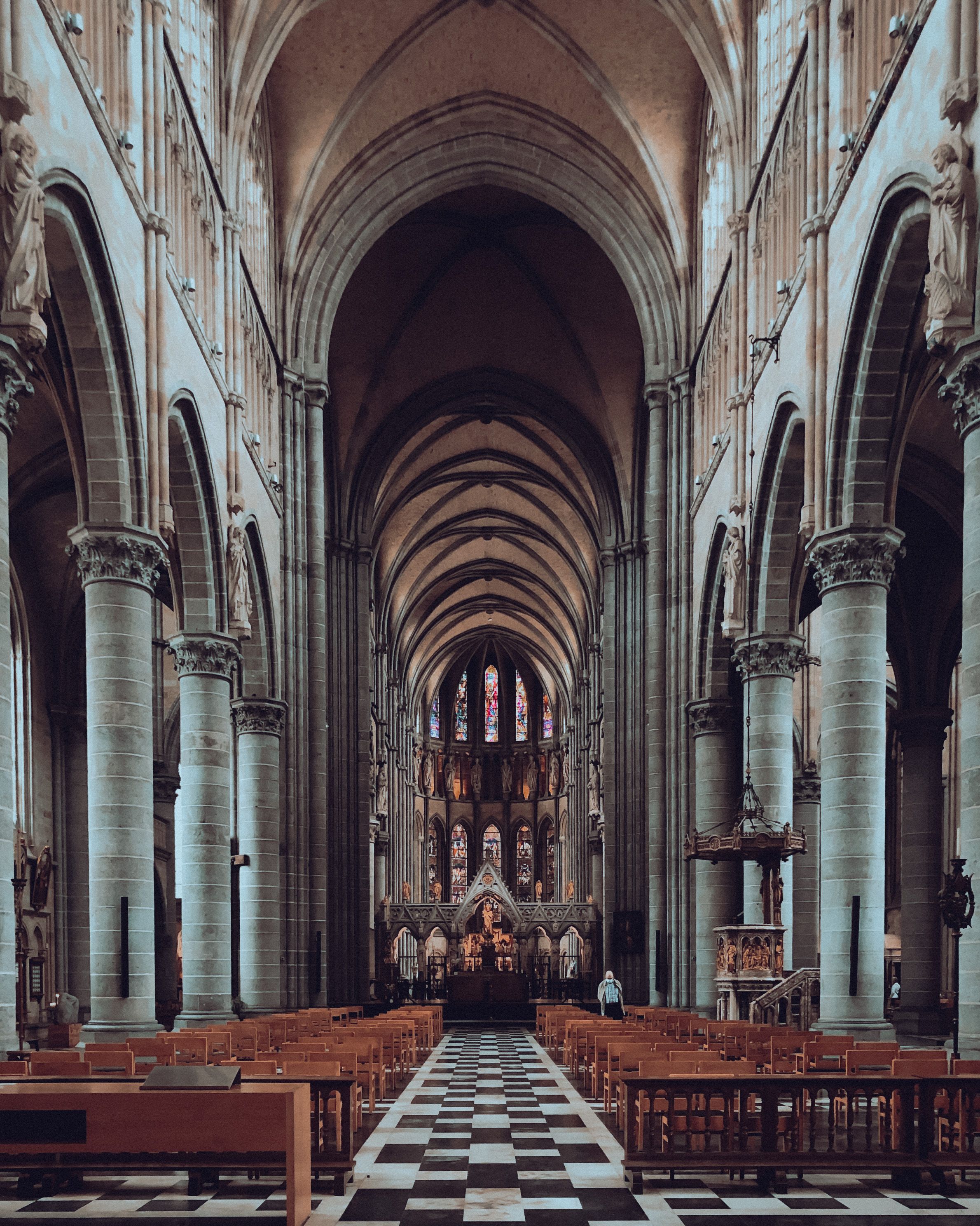 Interior of Medieval Stone Church Photo · Free Stock Photo