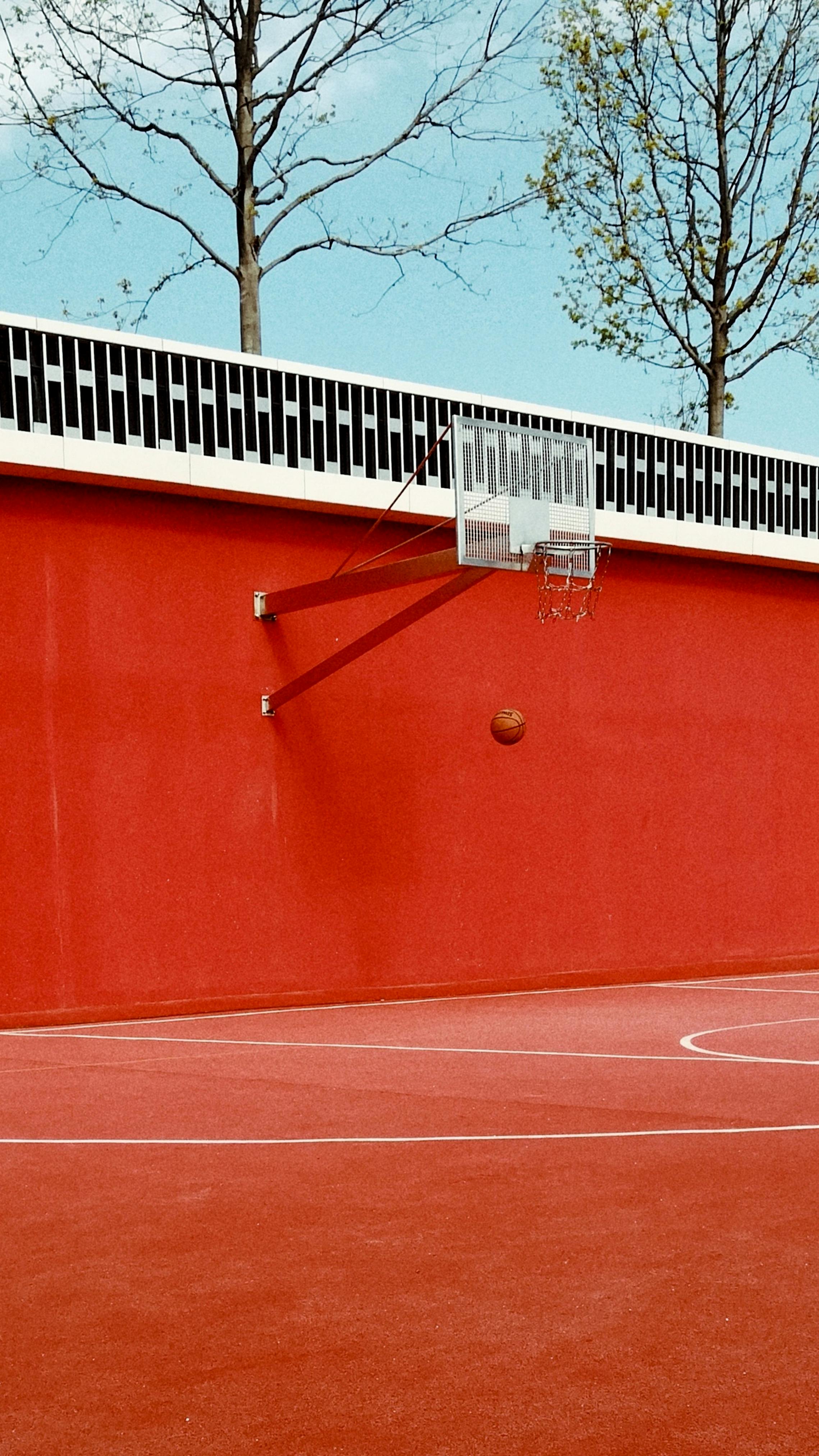 Red and White Basketball Court · Free Stock Photo