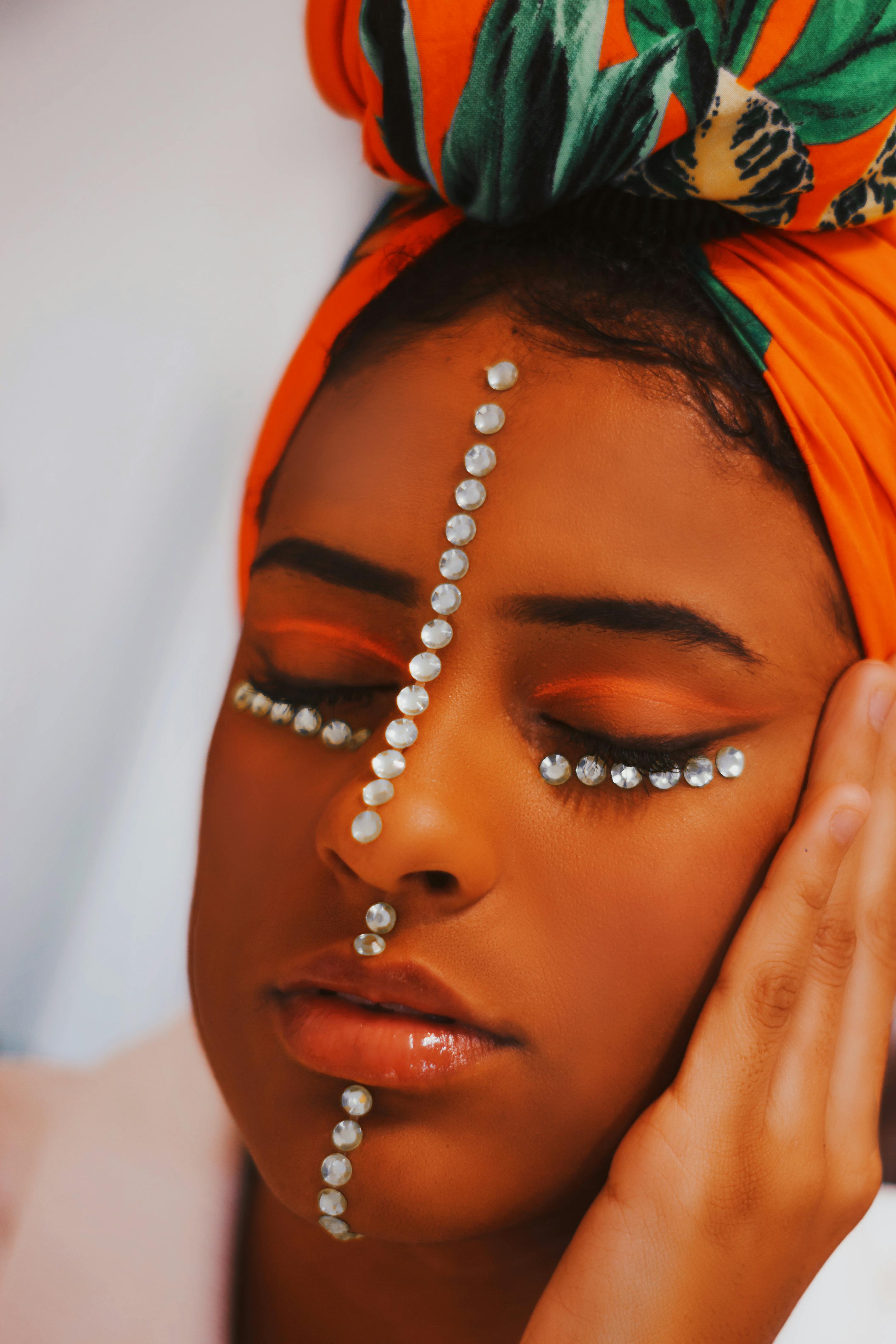 Close Up Photo of Women with Makeup · Free Stock Photo