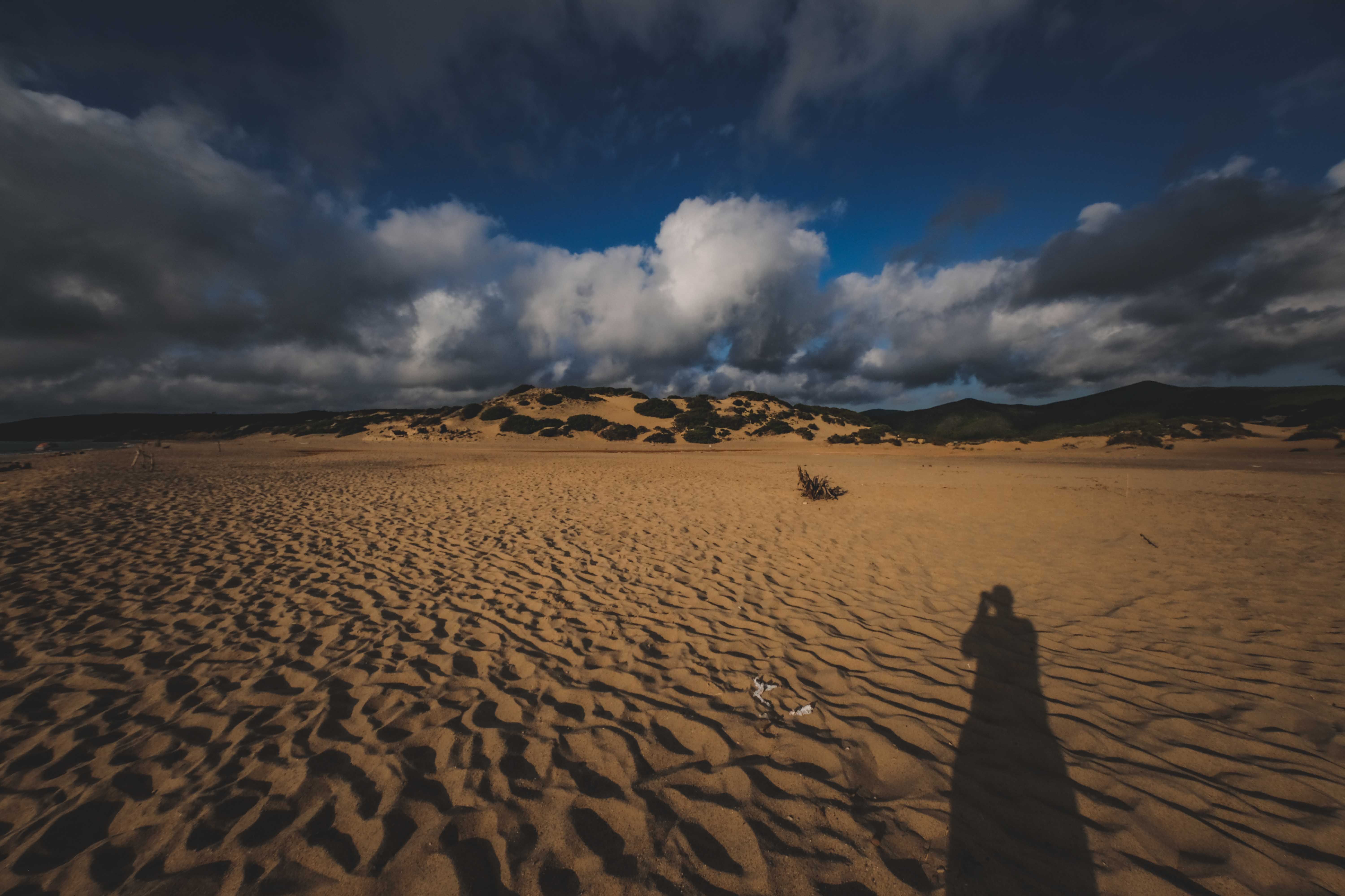 Shadow of Person on Desert · Free Stock Photo