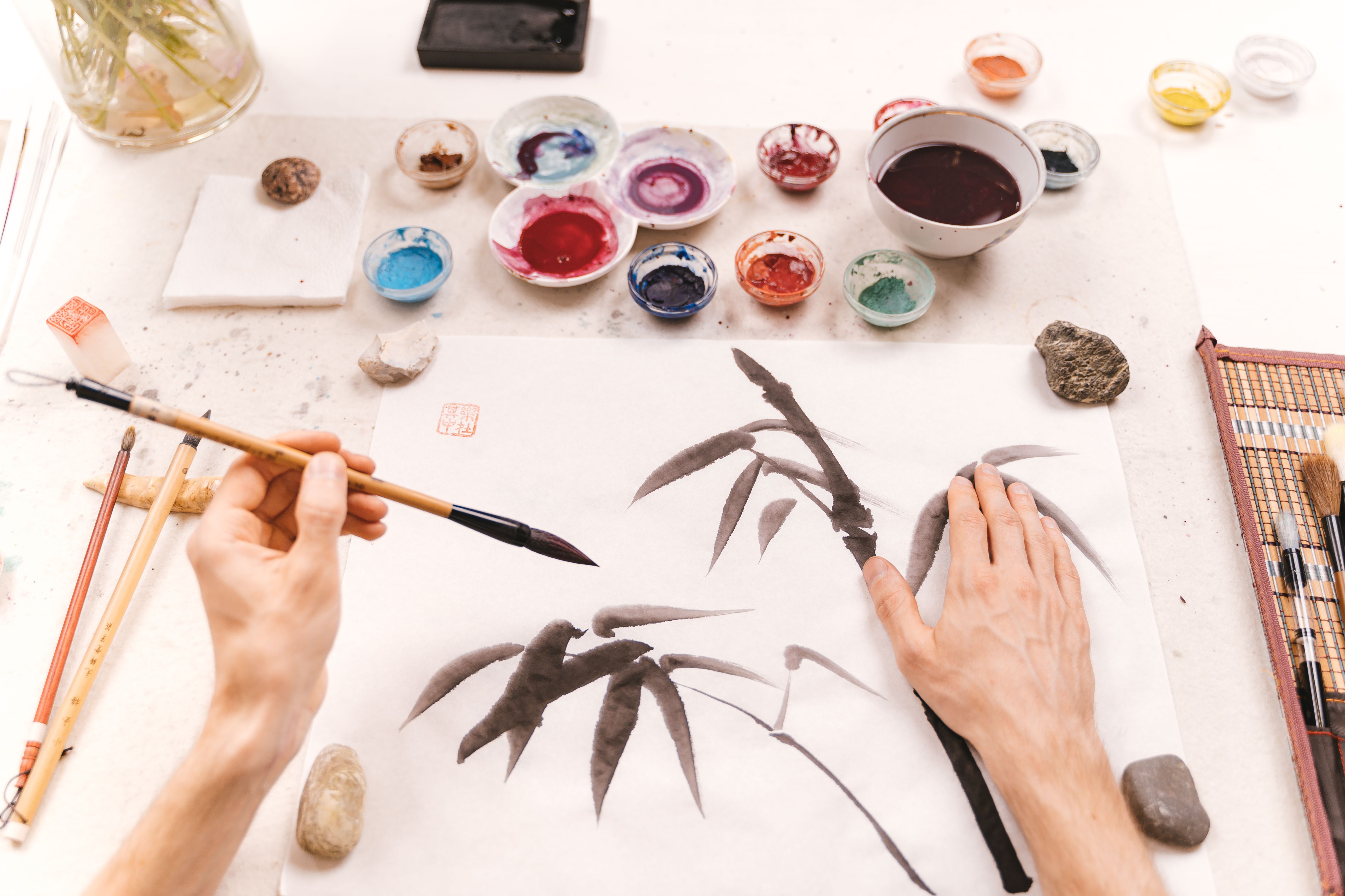 Assorted Color Paint With Brush · Free Stock Photo