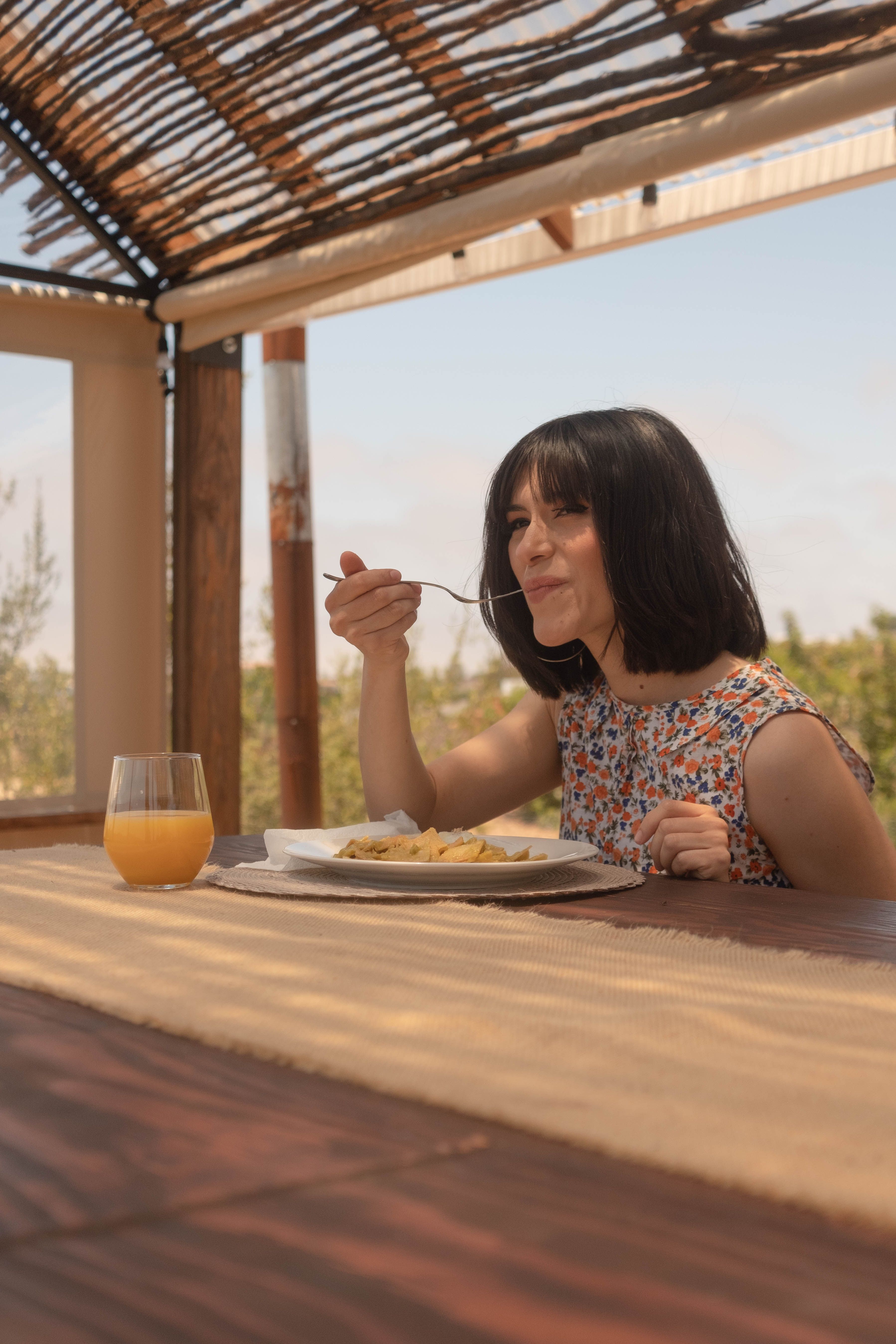 Short Hair Woman Eating · Free Stock Photo