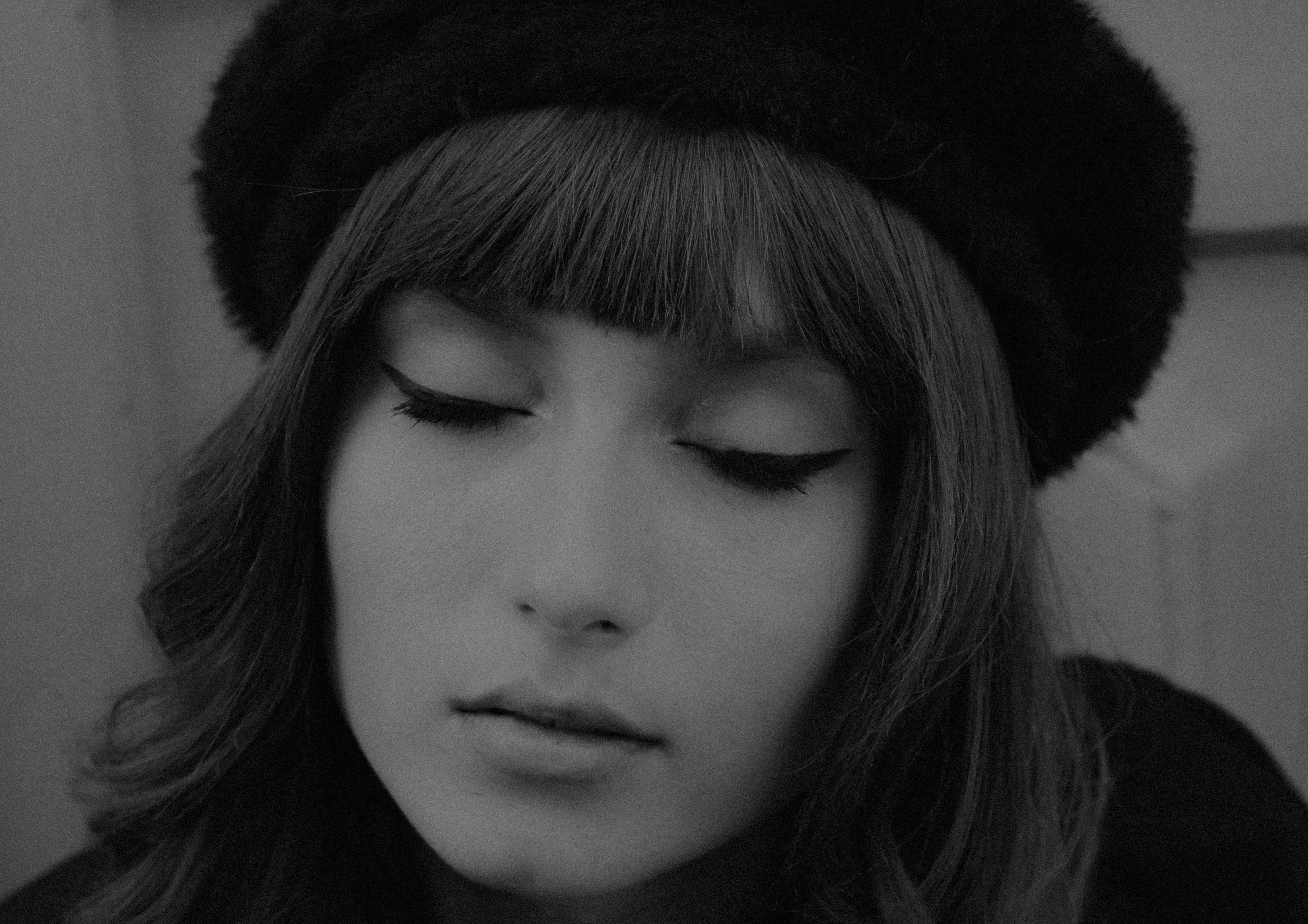 Grayscale Photo of Person's Face · Free Stock Photo