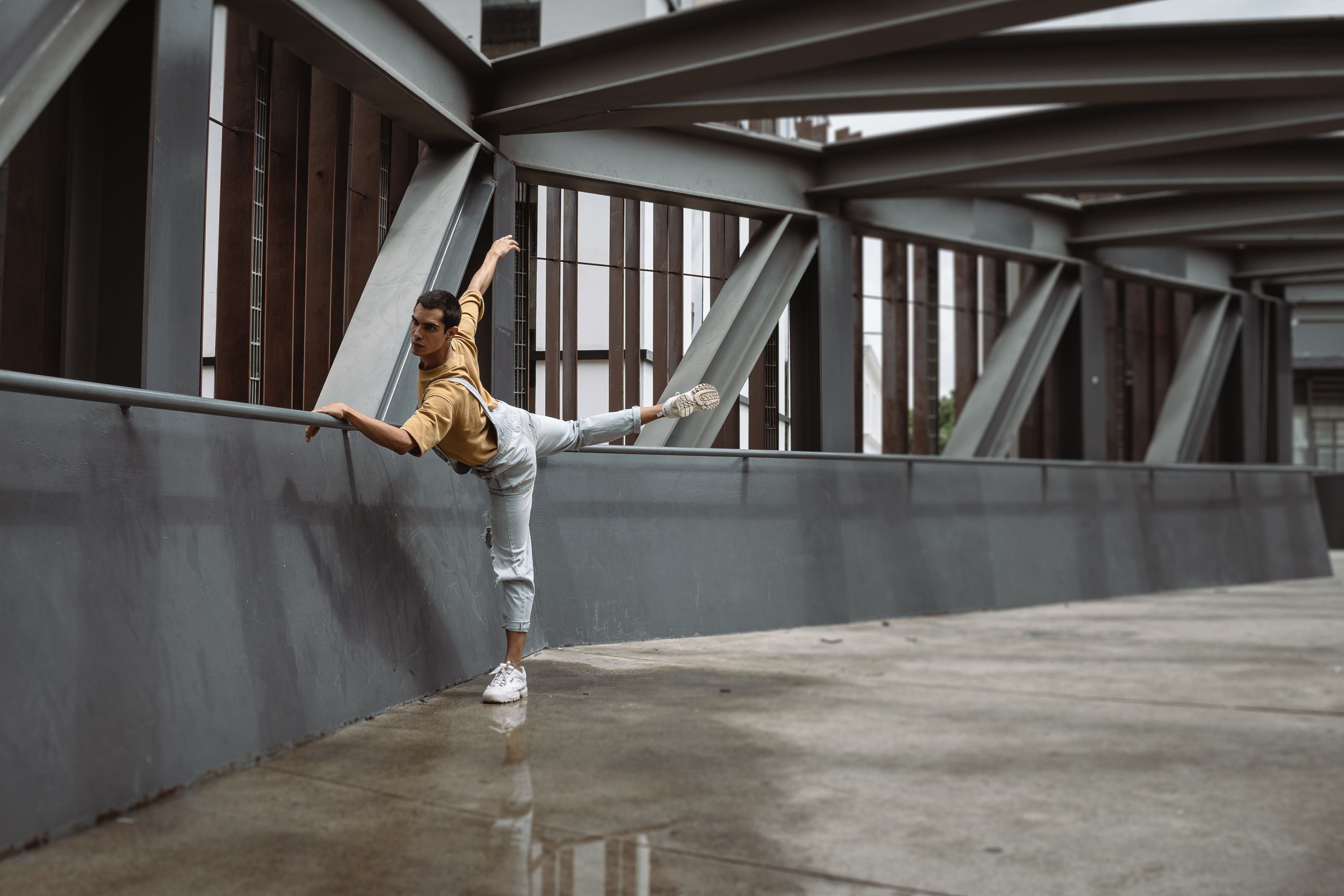 A Ballet Dancer Dancing on the Bridge · Free Stock Photo
