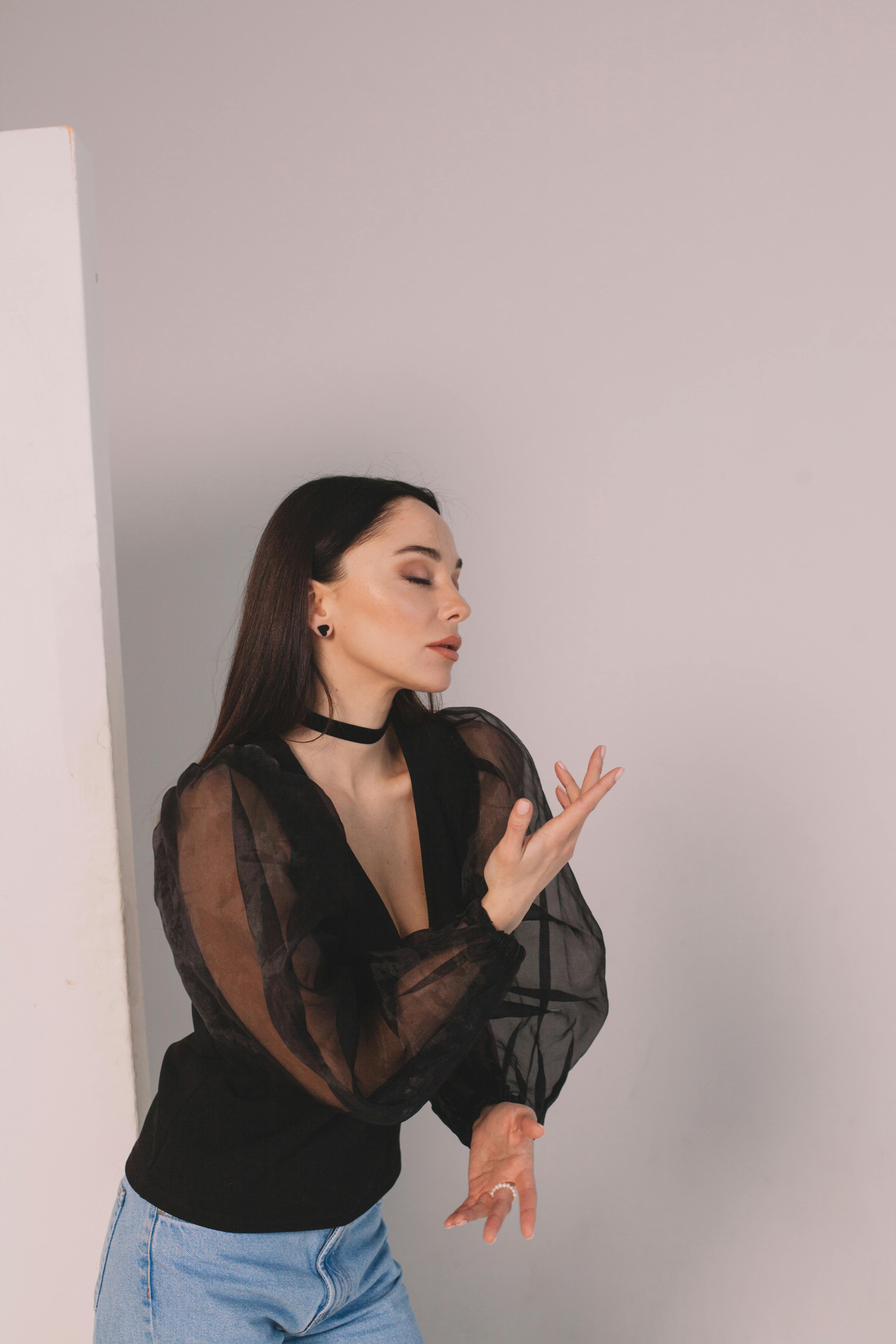 Woman in Black and Red Robe · Free Stock Photo