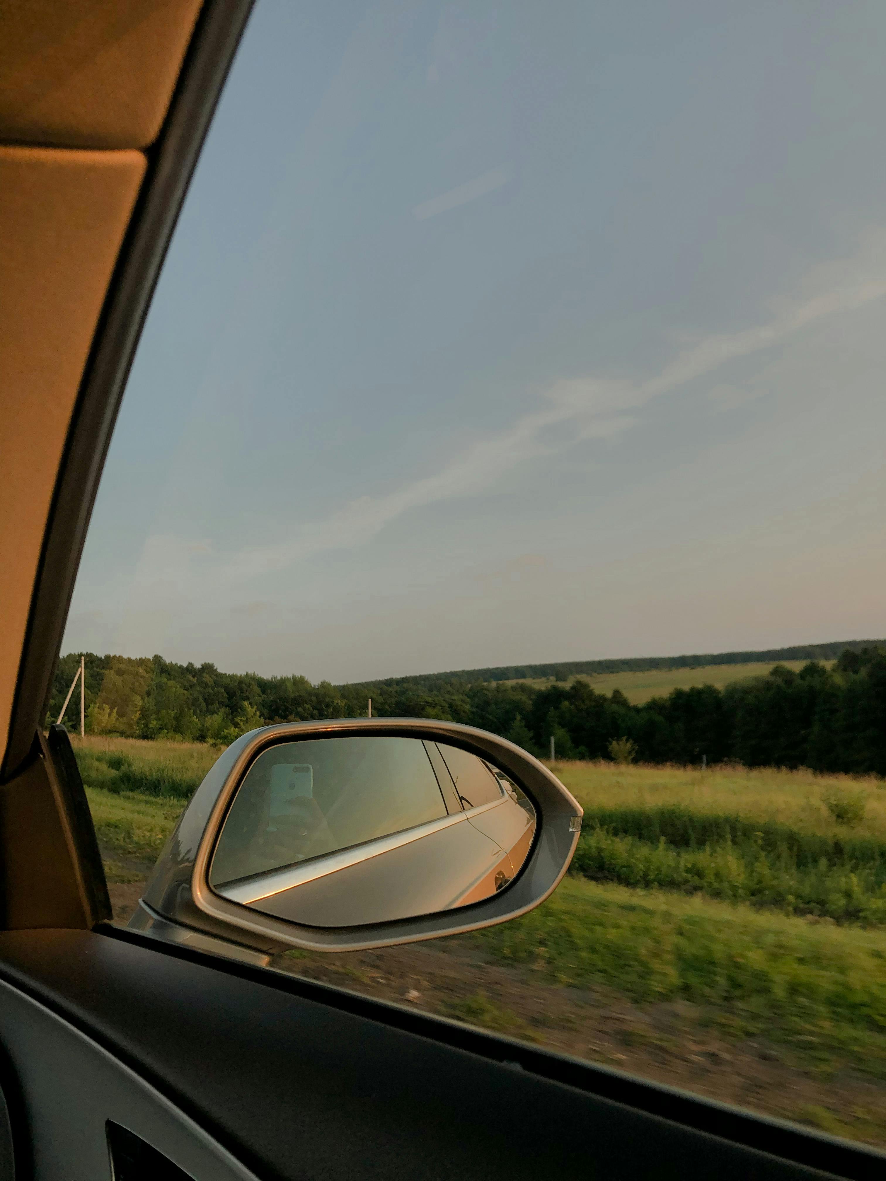 Round Vehicle Side Mirror · Free Stock Photo