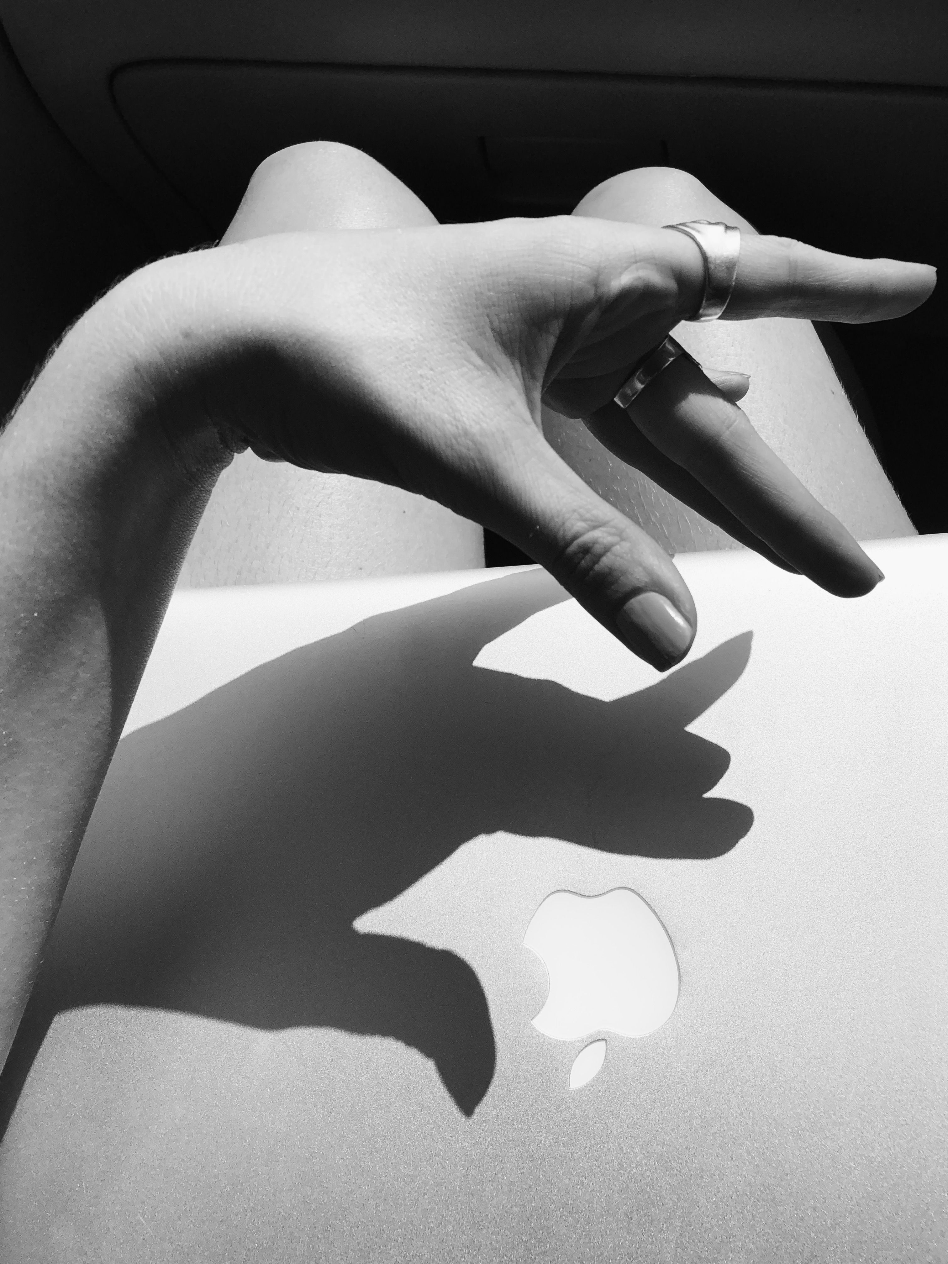 Monochrome Photo of Left Hand · Free Stock Photo