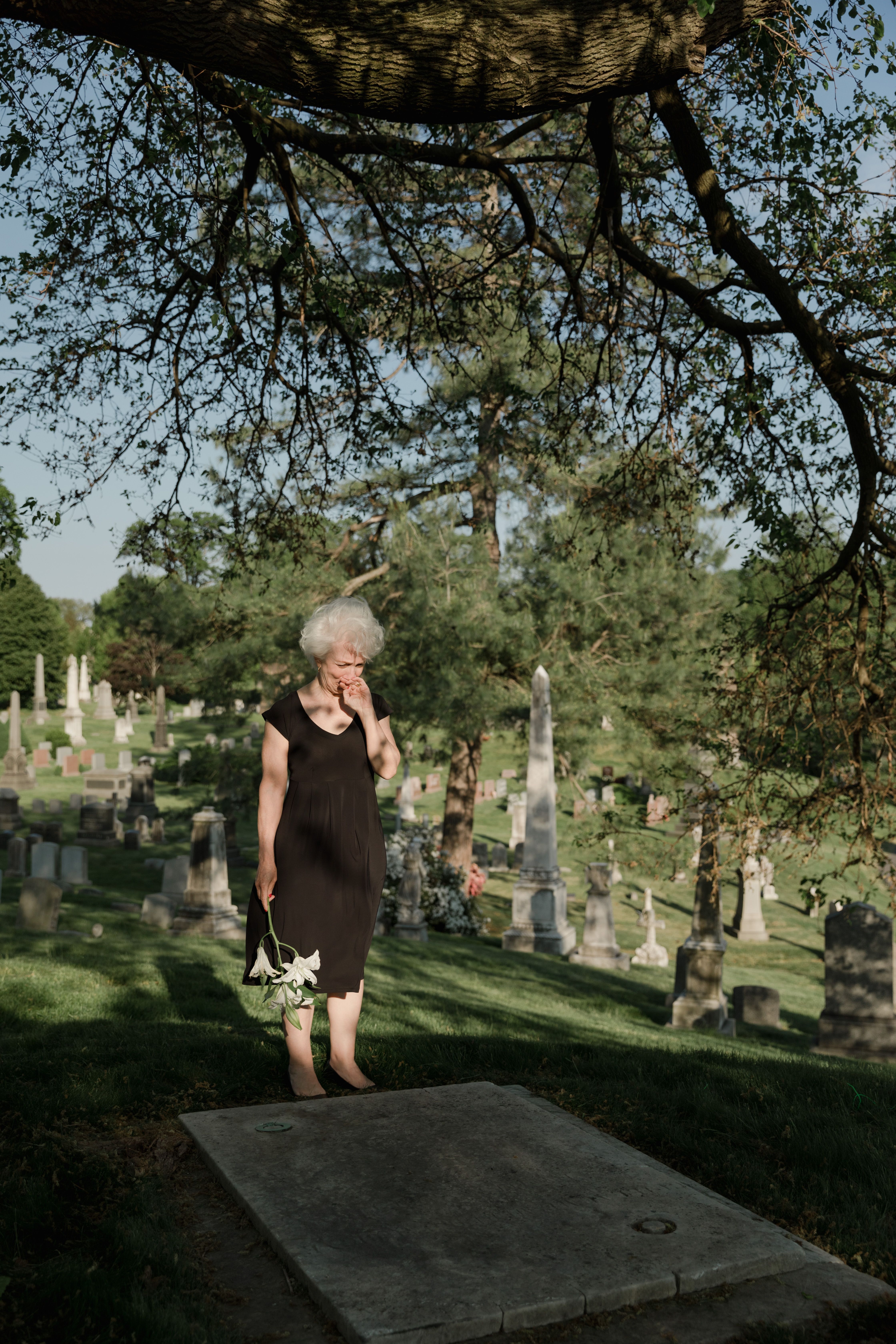 A Woman Standing in a Cemetery · Free Stock Photo