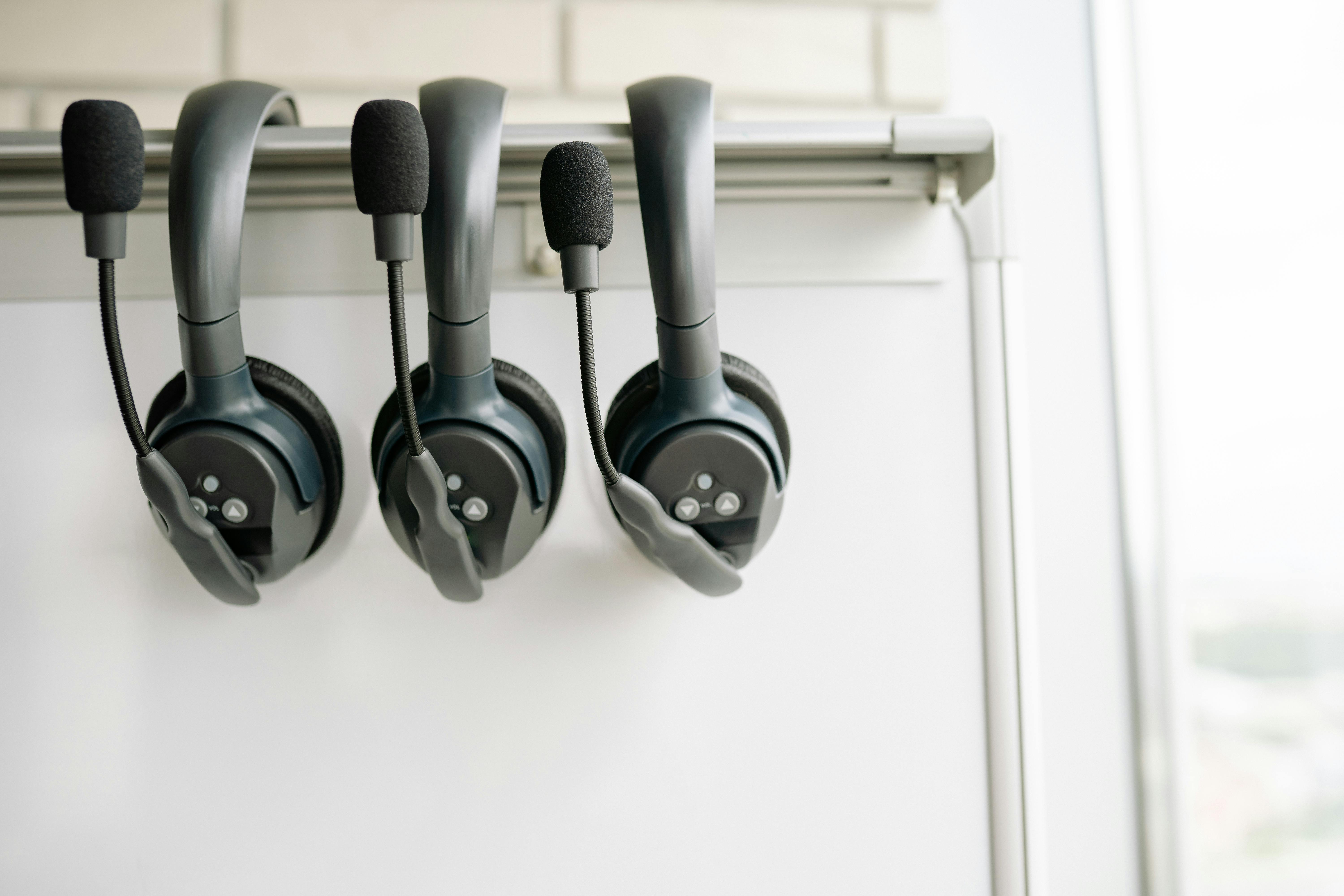 Close-Up Shot of Headsets · Free Stock Photo