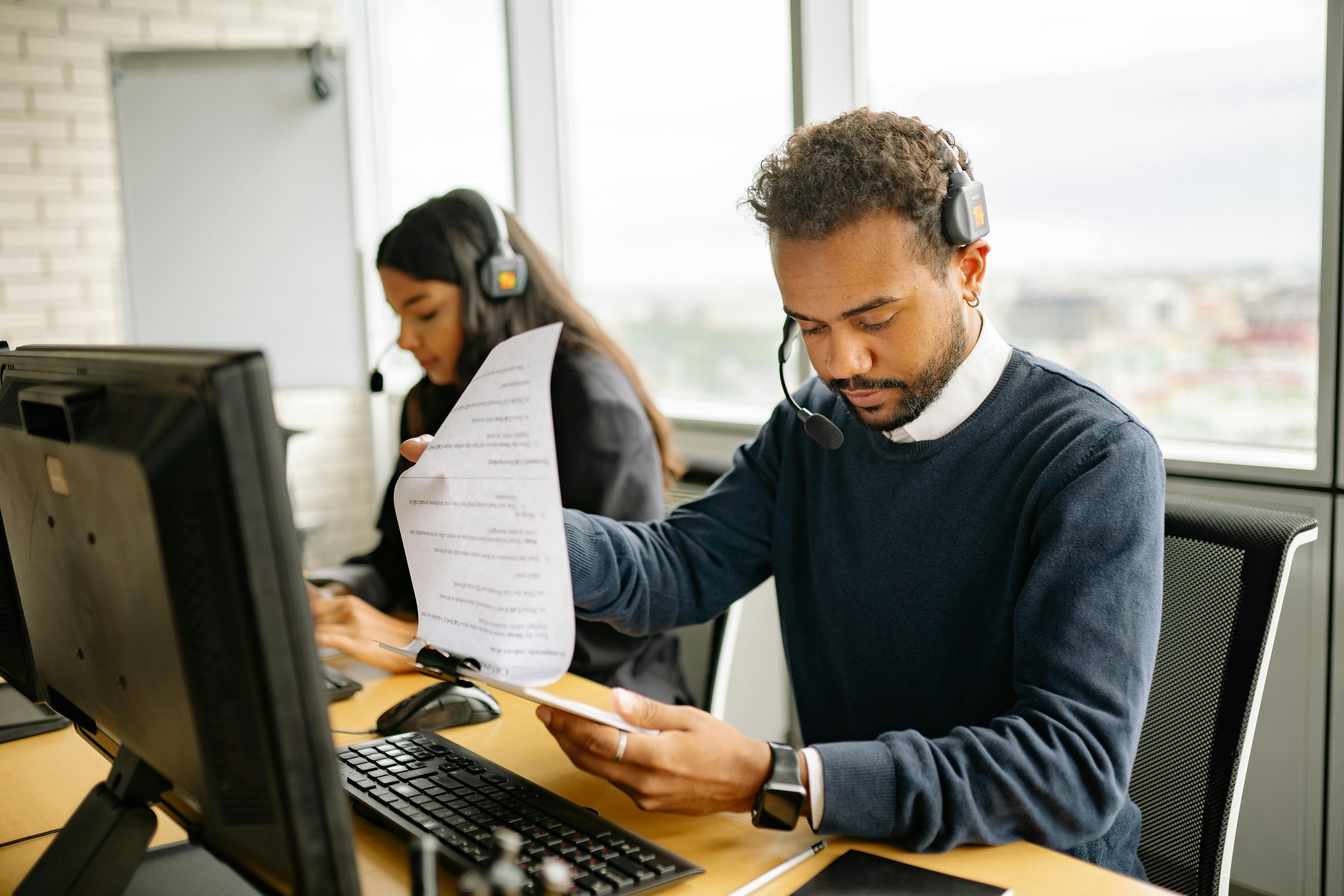 Man Using a Computer · Free Stock Photo