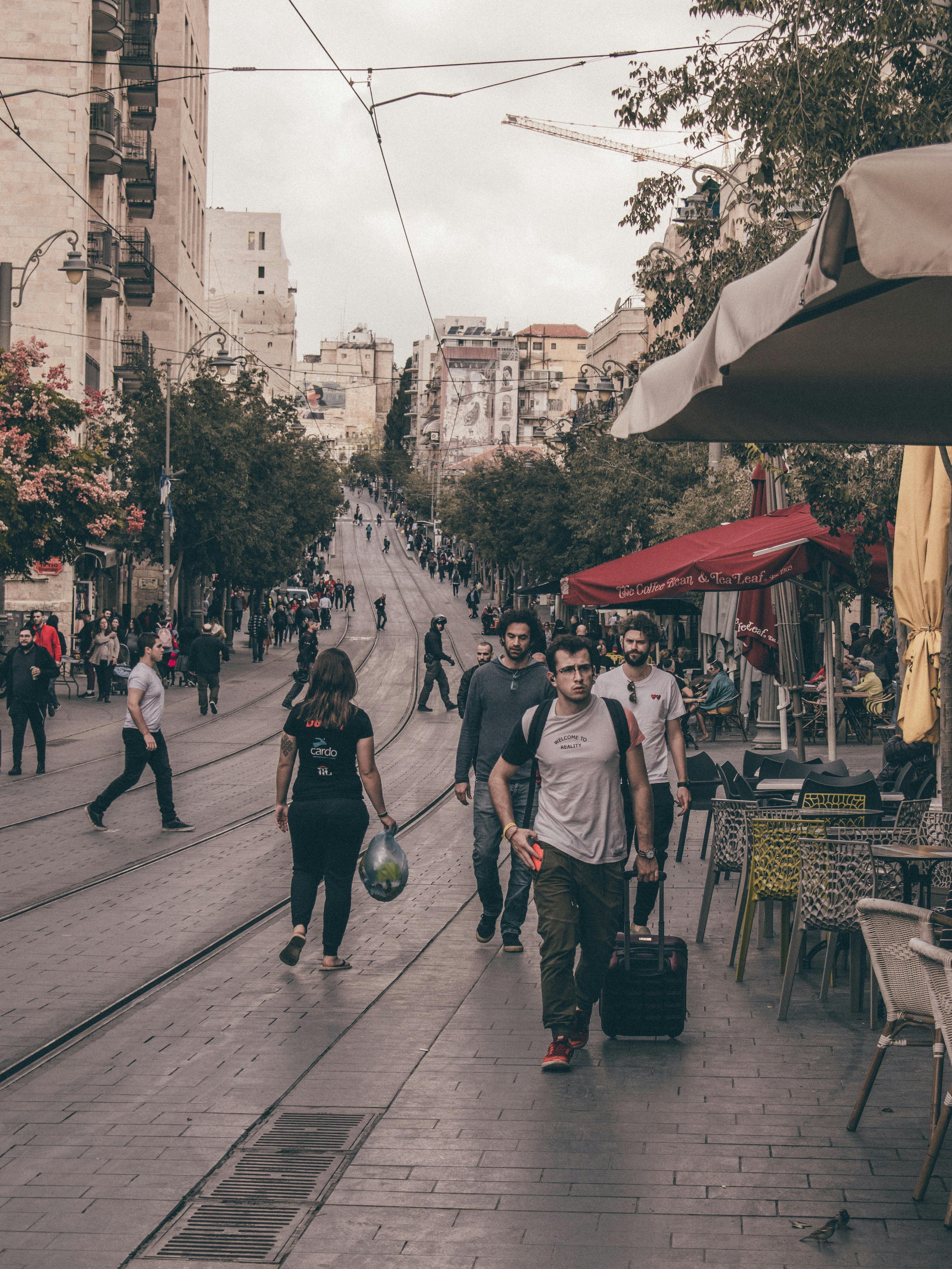 People Walking on a Busy Street · Free Stock Photo