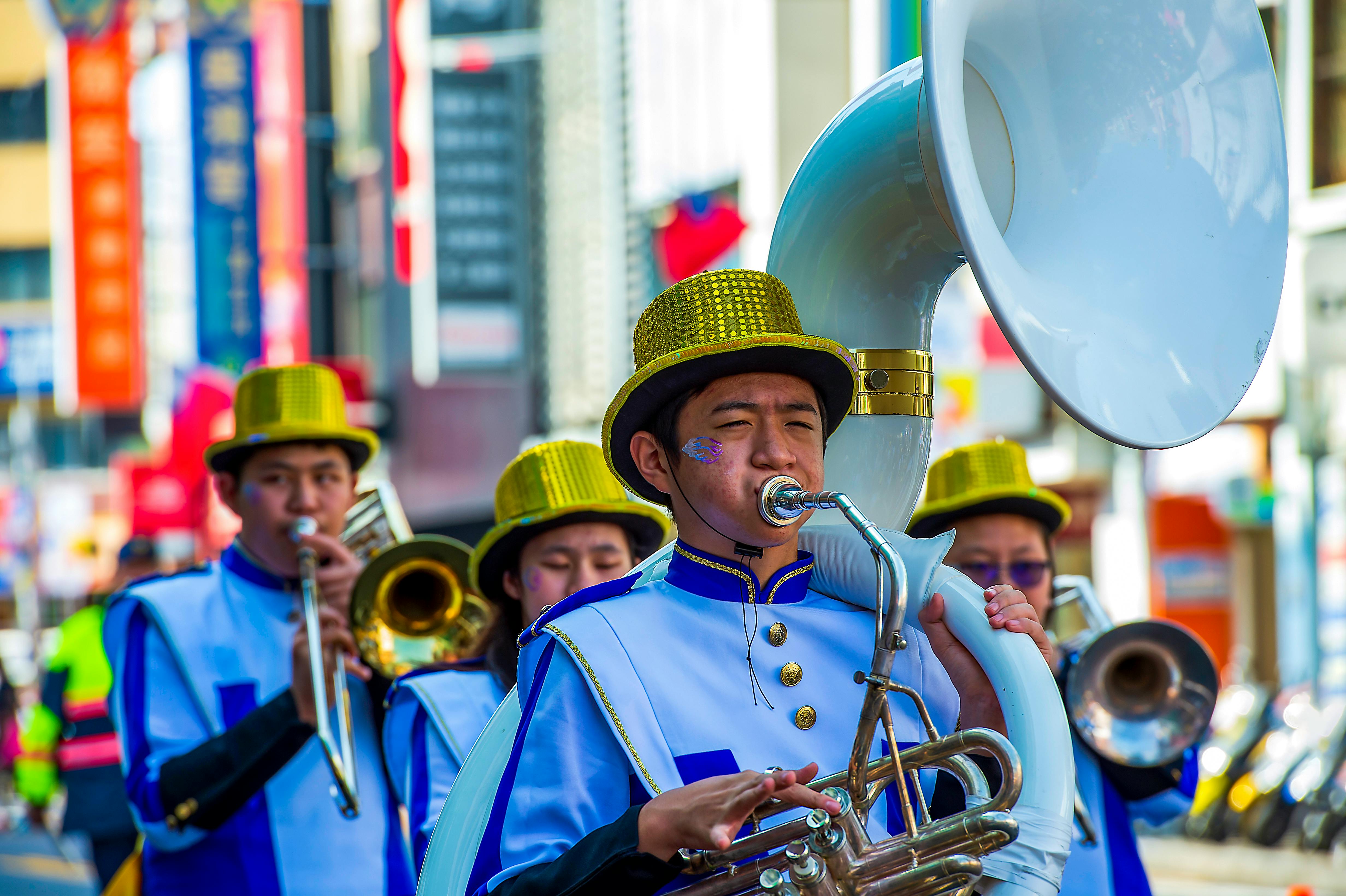 A Group of Musicians Playing Aerophones · Free Stock Photo
