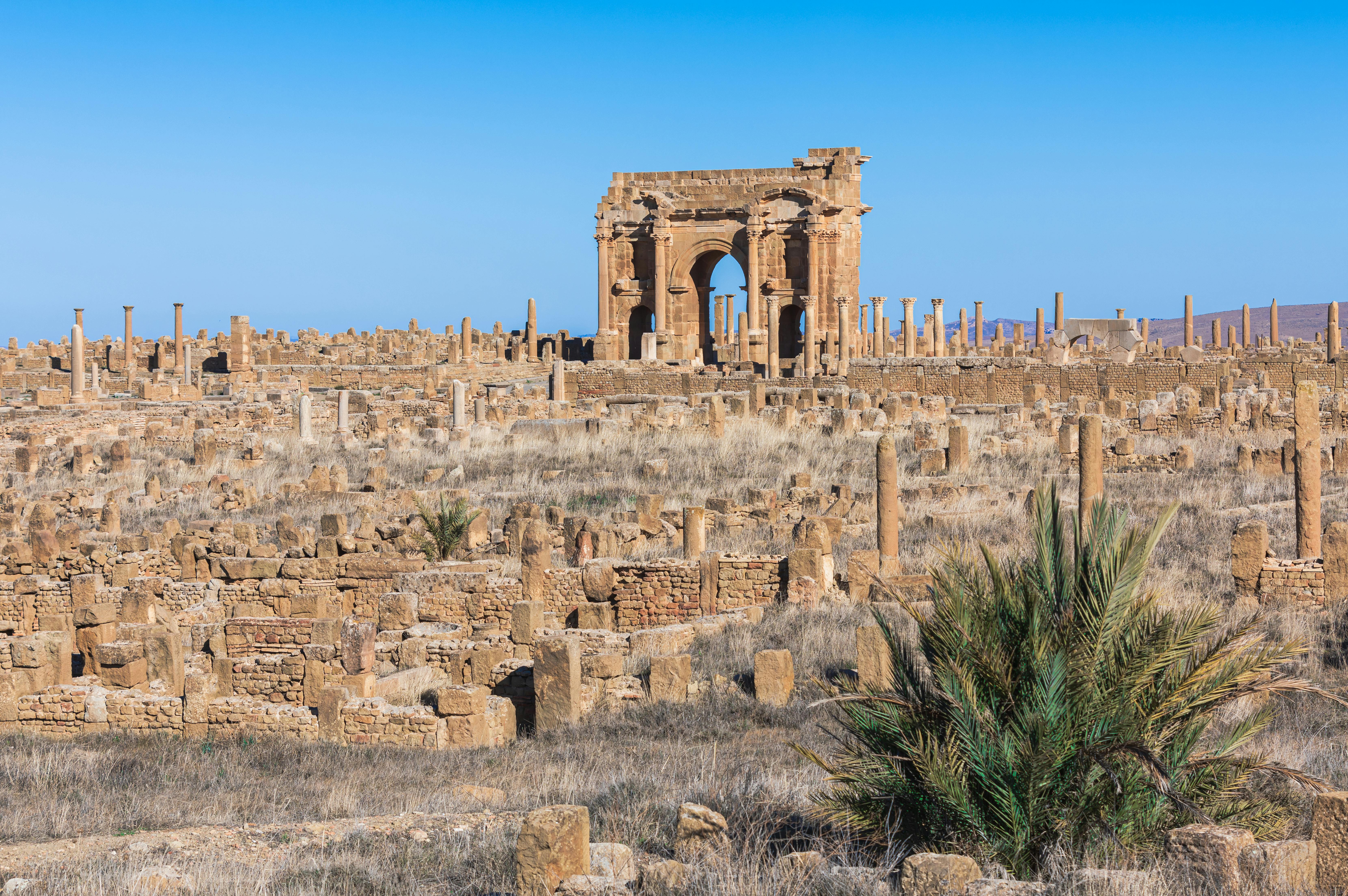 Arch of Trajan, Timgad, Ancient Thamugadi, Near Batna, Algeria · Free ...