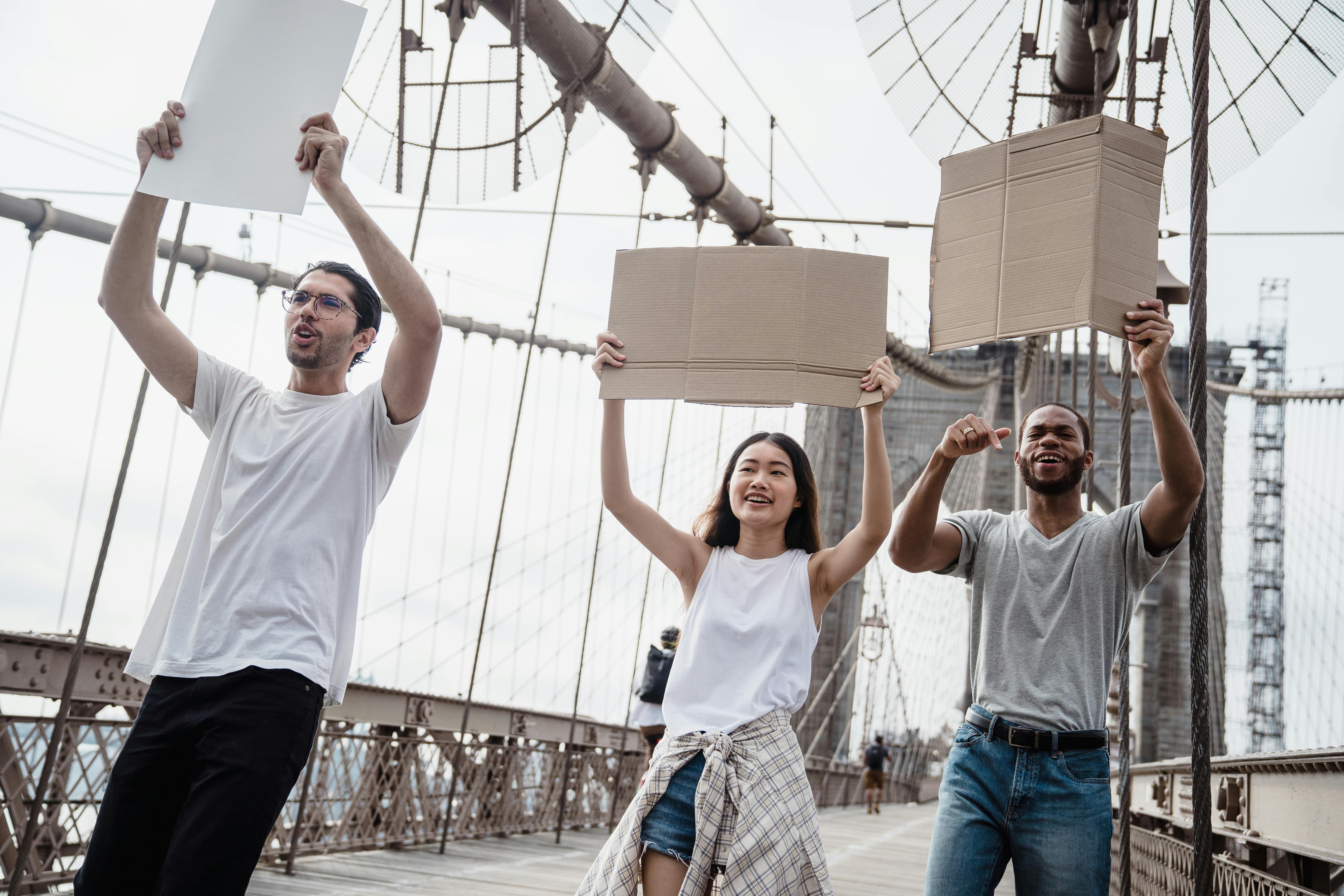 Photo of People Holding Cardboard Signs · Free Stock Photo