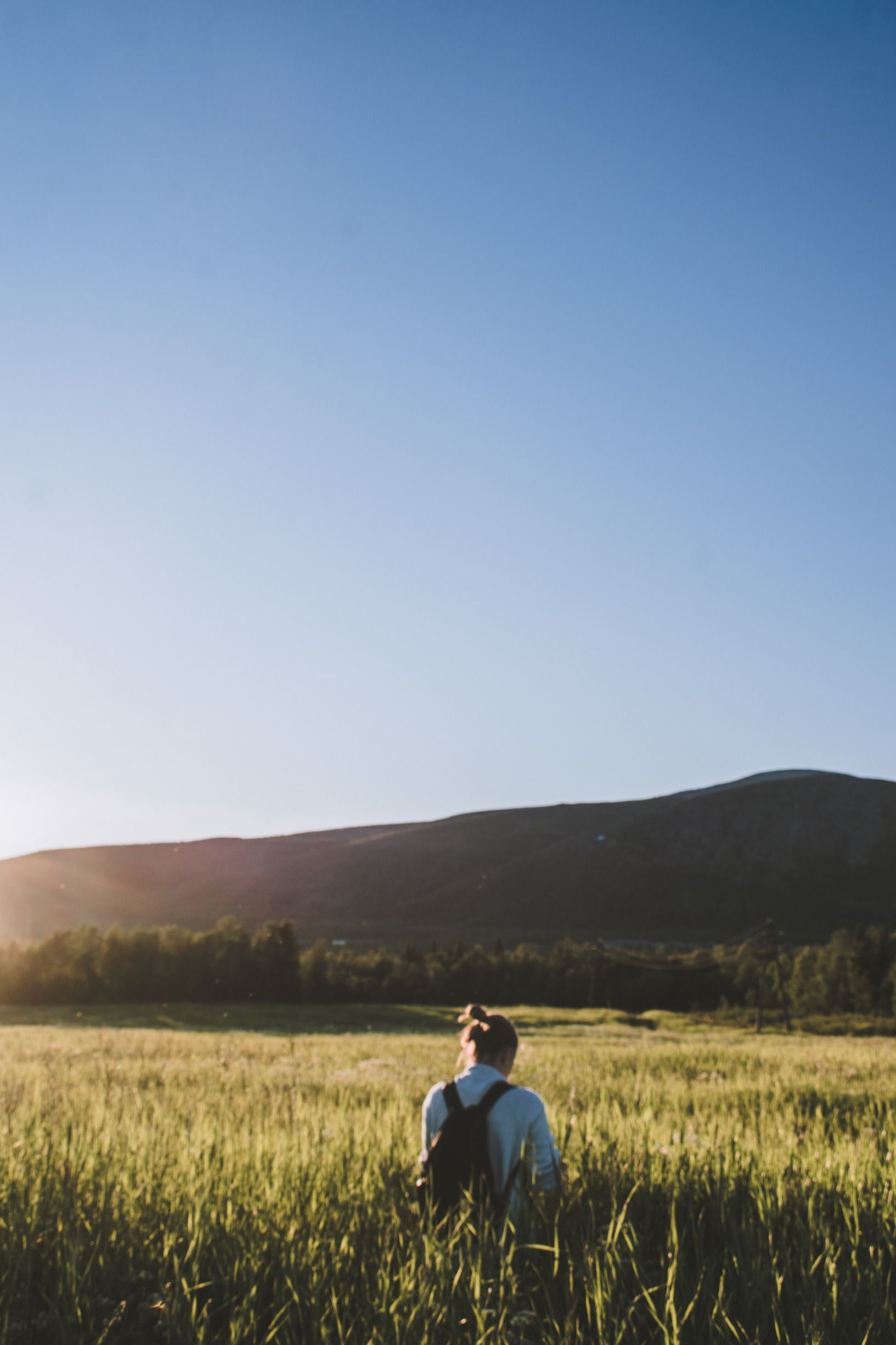 Photo of a Person in a Grass Field · Free Stock Photo