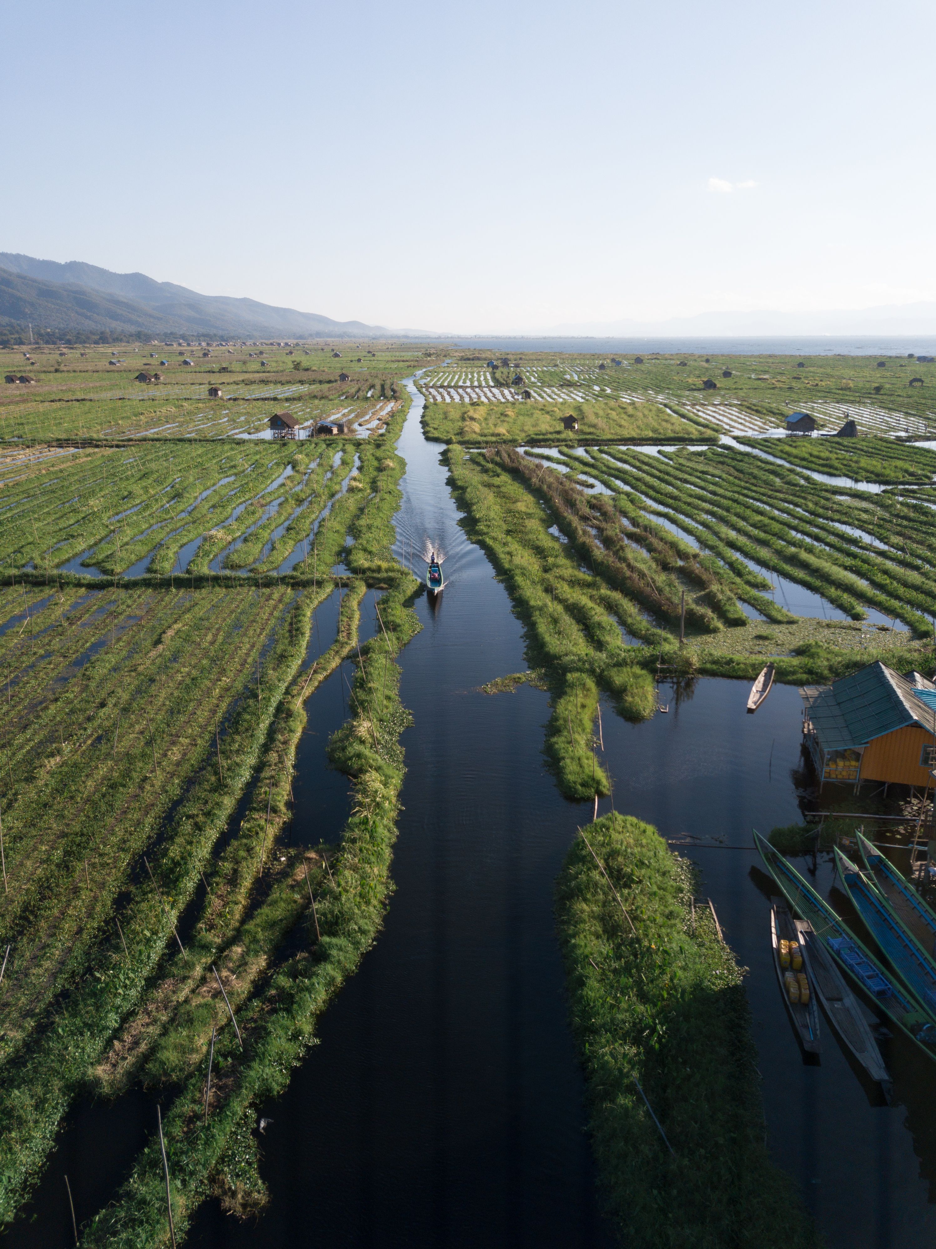 Floating Gardens in a Body of Water · Free Stock Photo