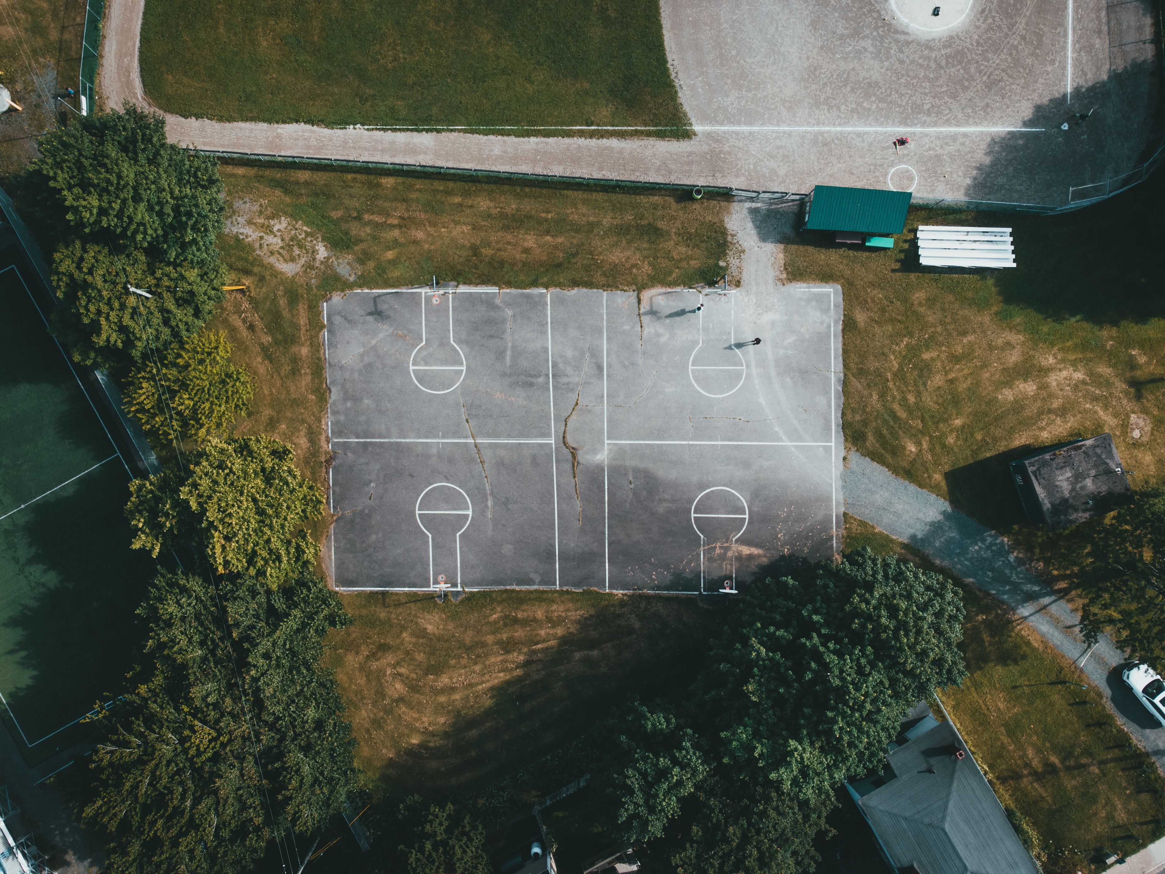 Top View of a Football Pitch · Free Stock Photo