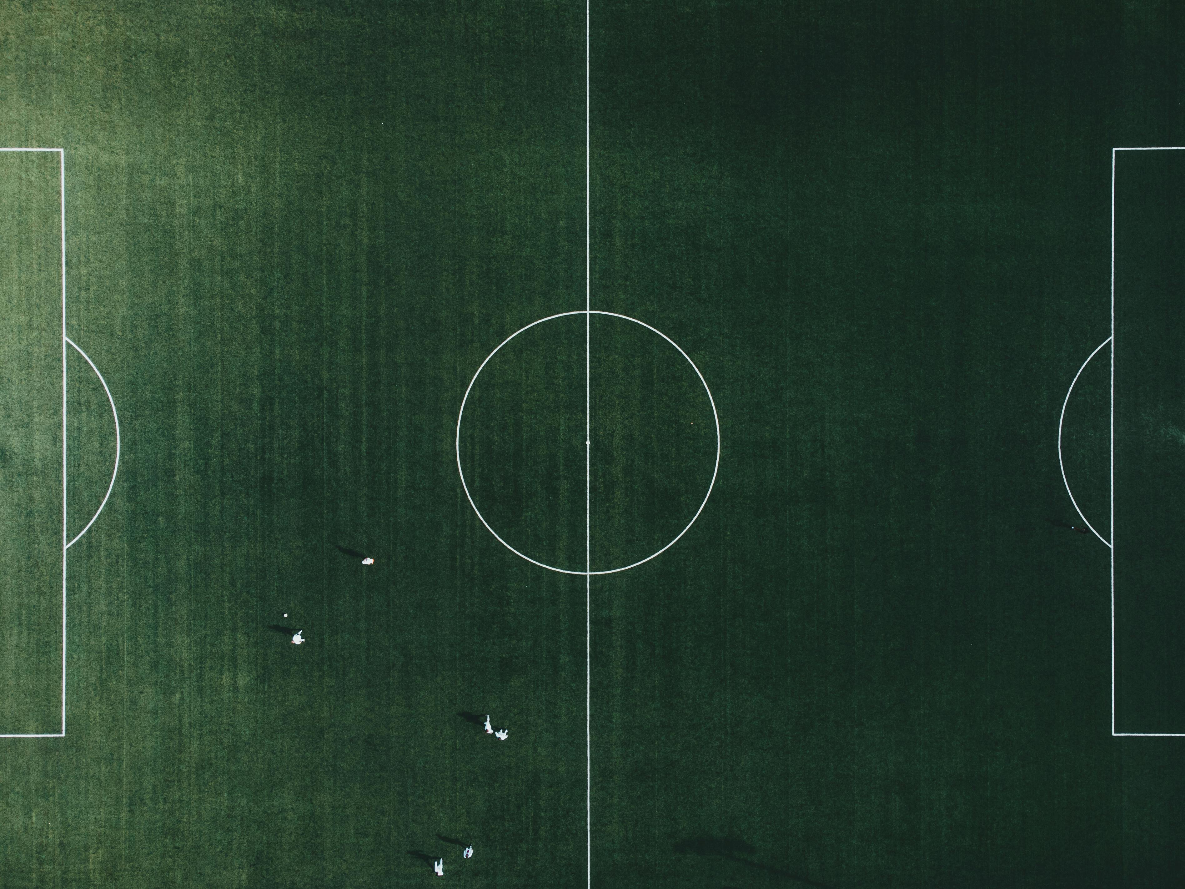 Top View Photo of Soccer Field during Day · Free Stock Photo