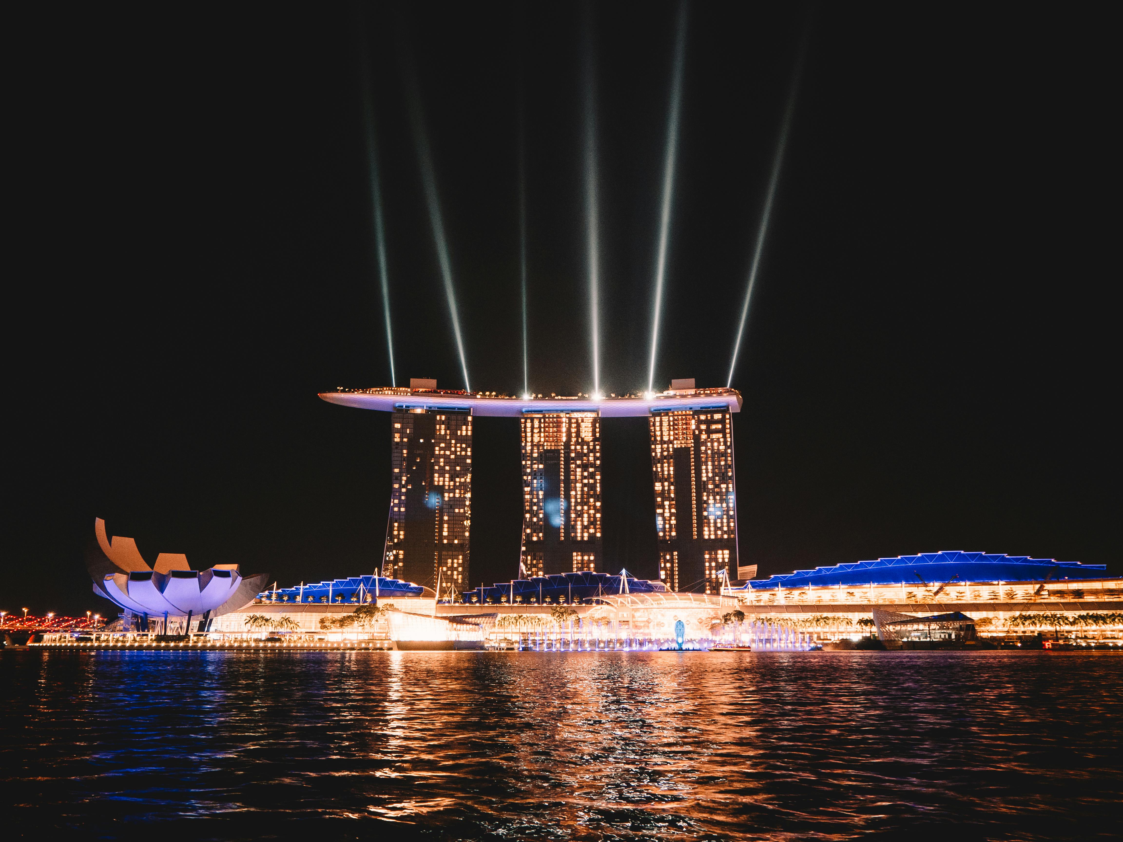 The Marina Bay in Singapore at Night · Free Stock Photo
