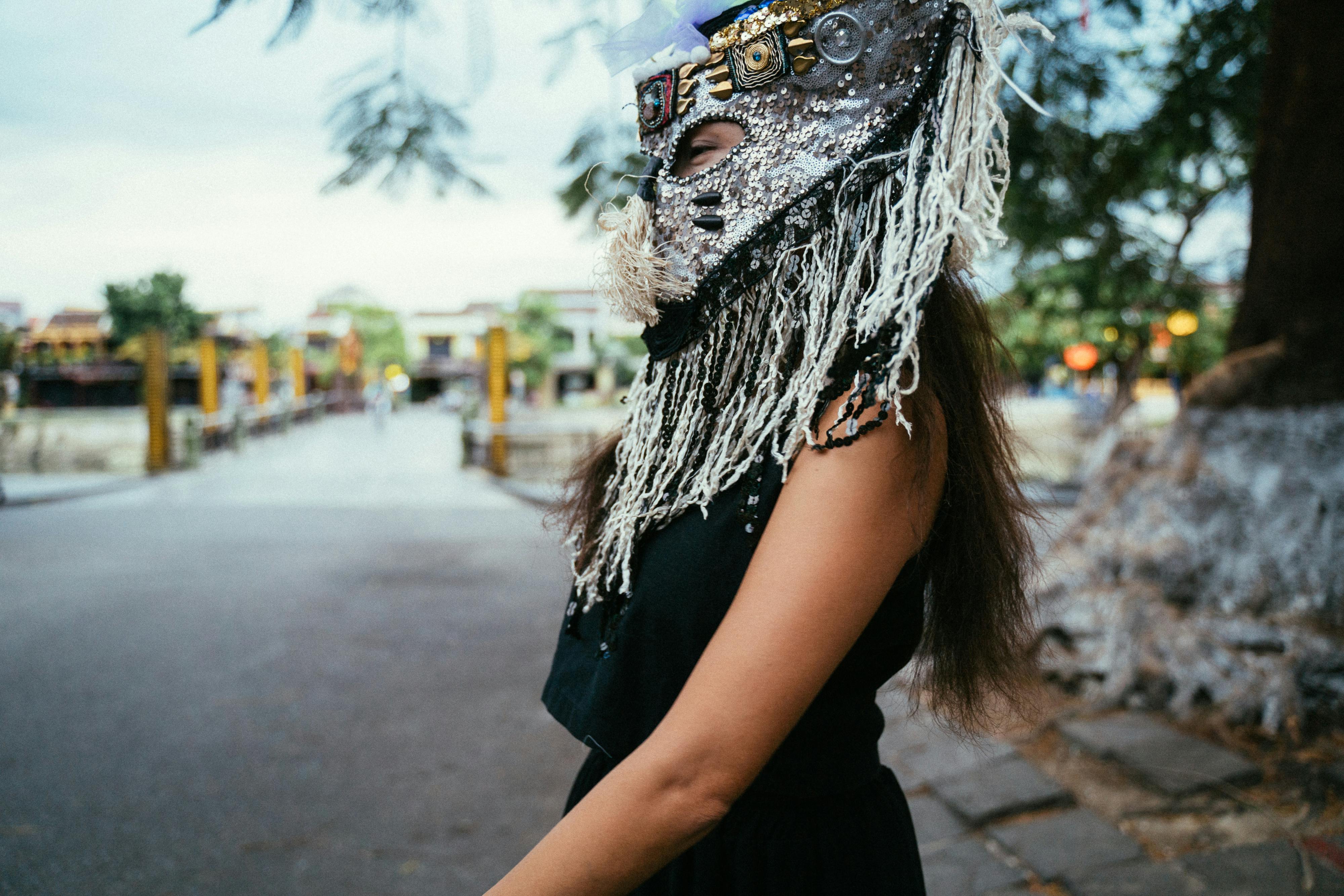 Women Wearing Festival Masks · Free Stock Photo