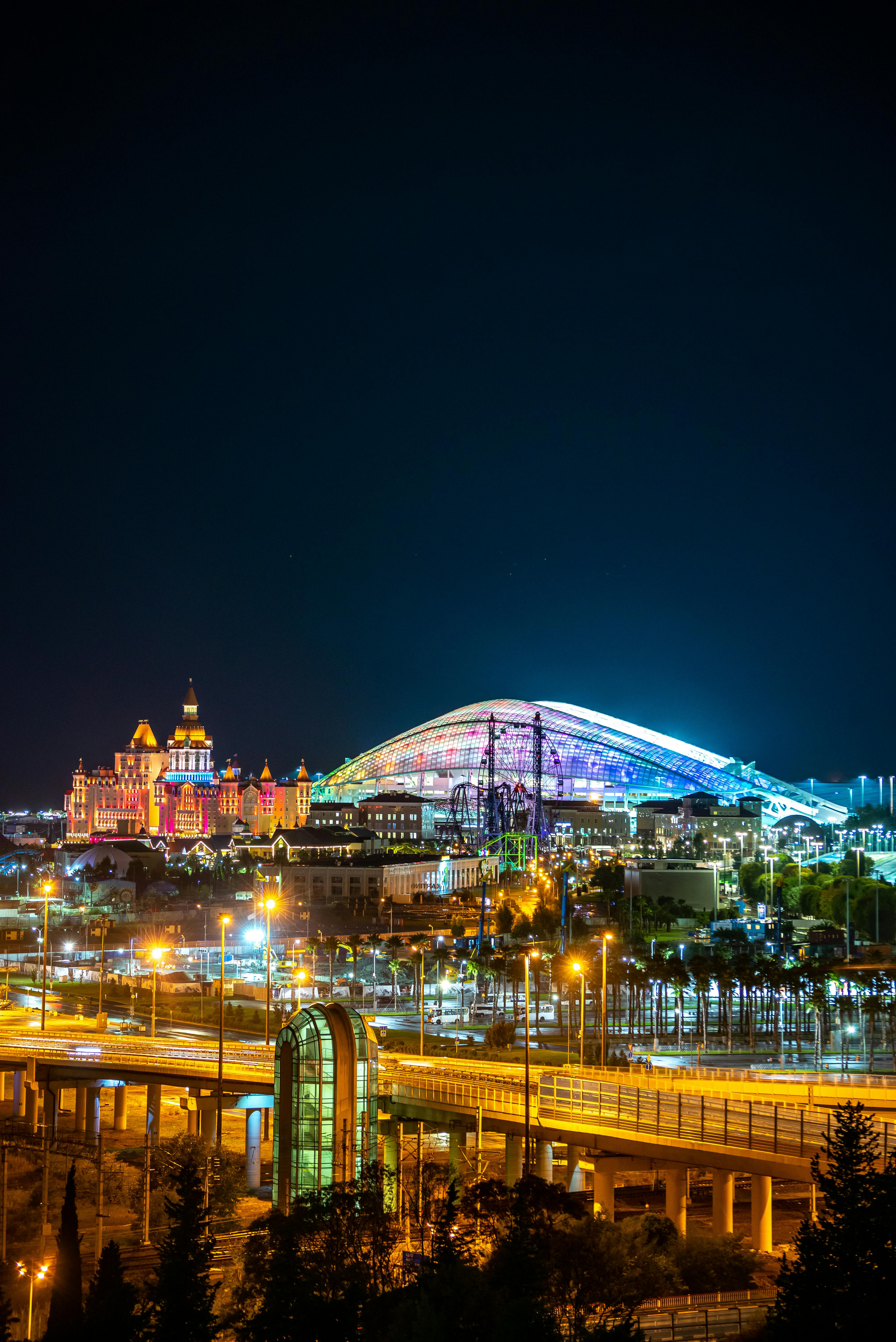 City Lights Brightening the Dark Night · Free Stock Photo