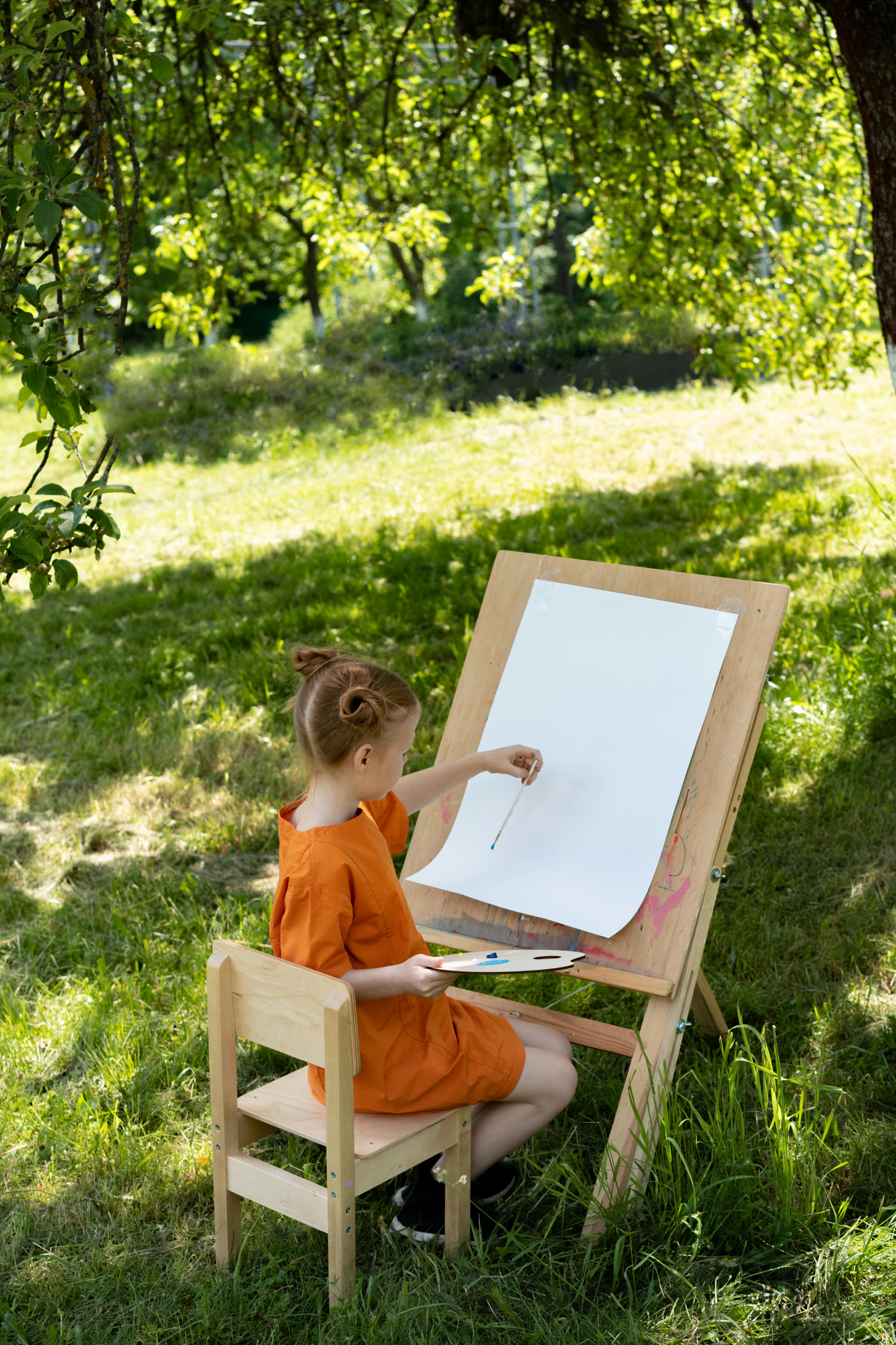 A Young Girl doing Painting · Free Stock Photo
