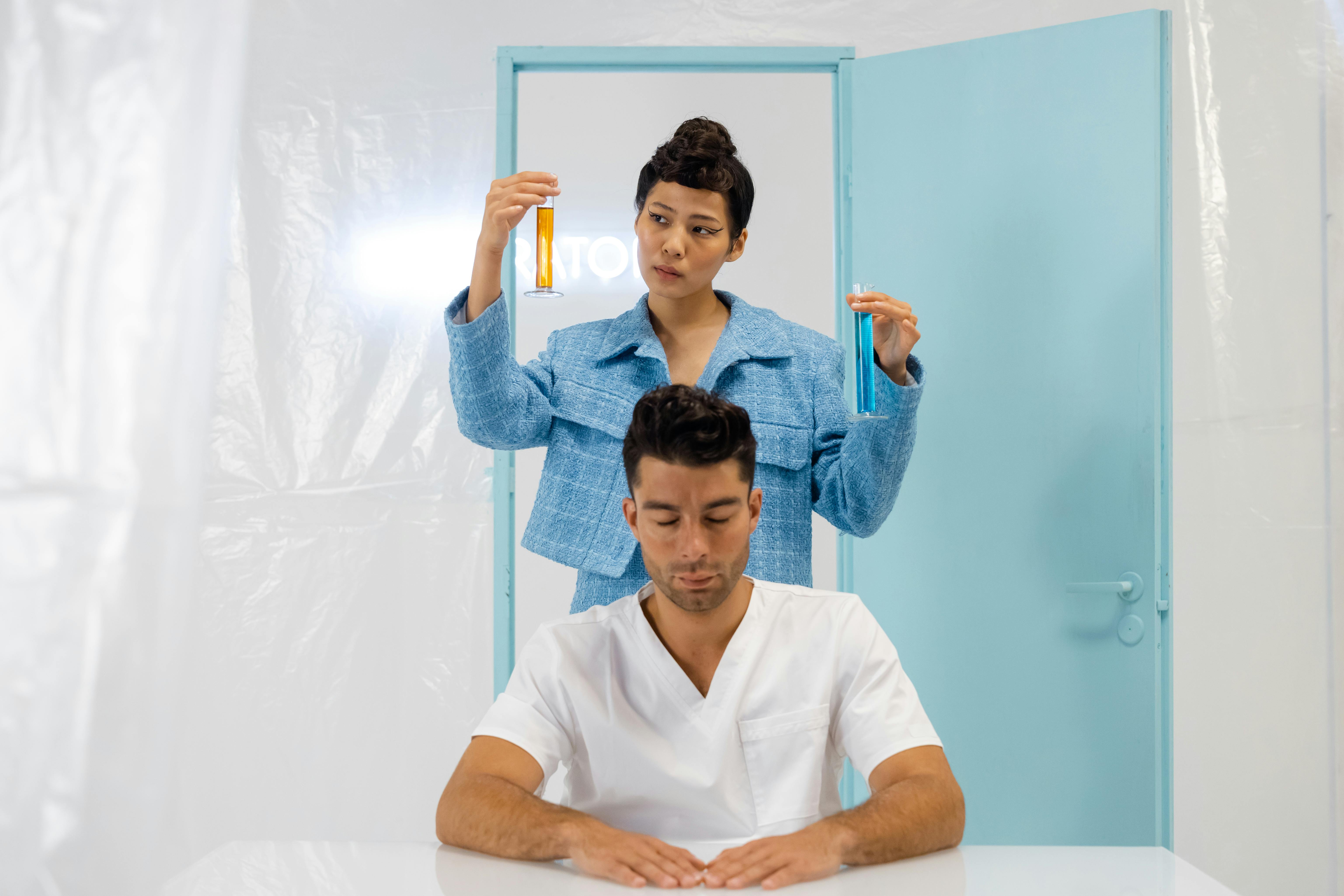 Woman Standing Behind Man · Free Stock Photo